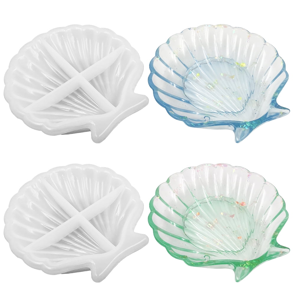 acdanc 2 PCS Shell Resin Moulds, Silicone Moulds for Resin Casting ...