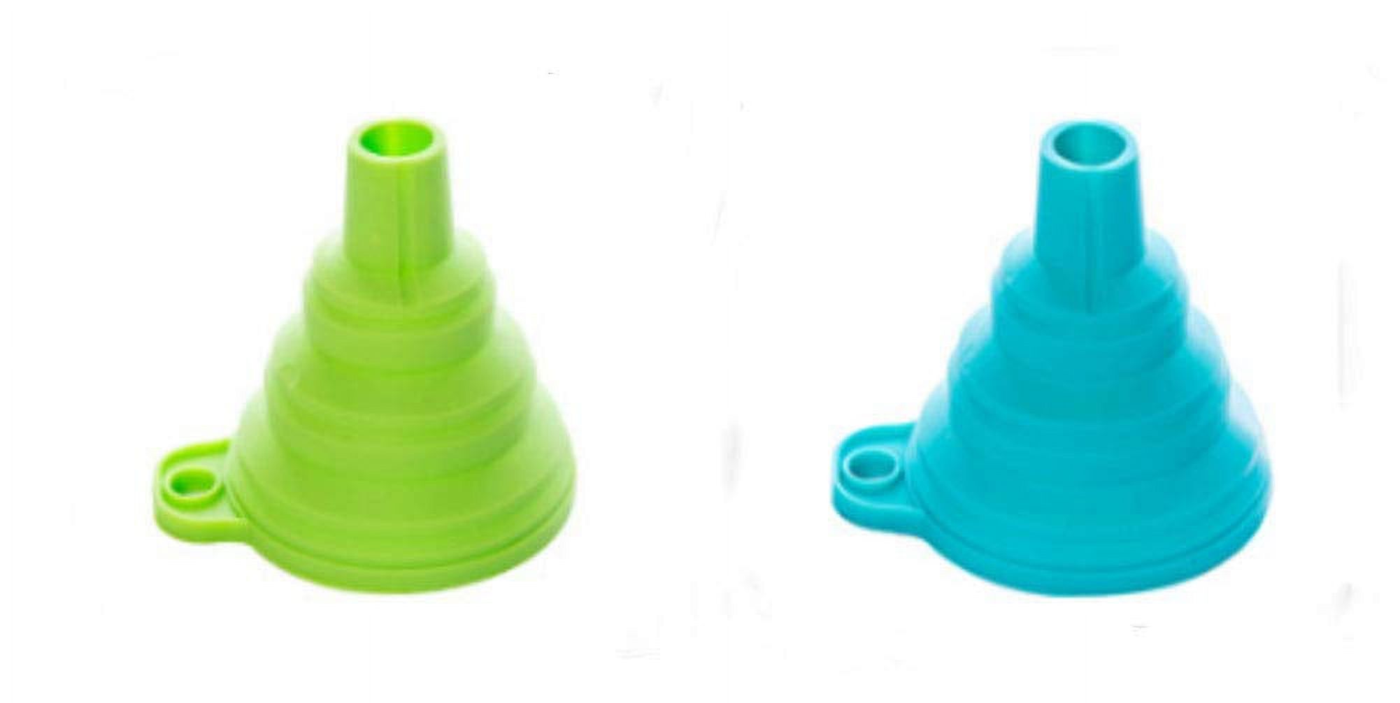 2 PCS Silicone Folding Funnel Telescopic Long Neck Kitchen Oil Leakage ...