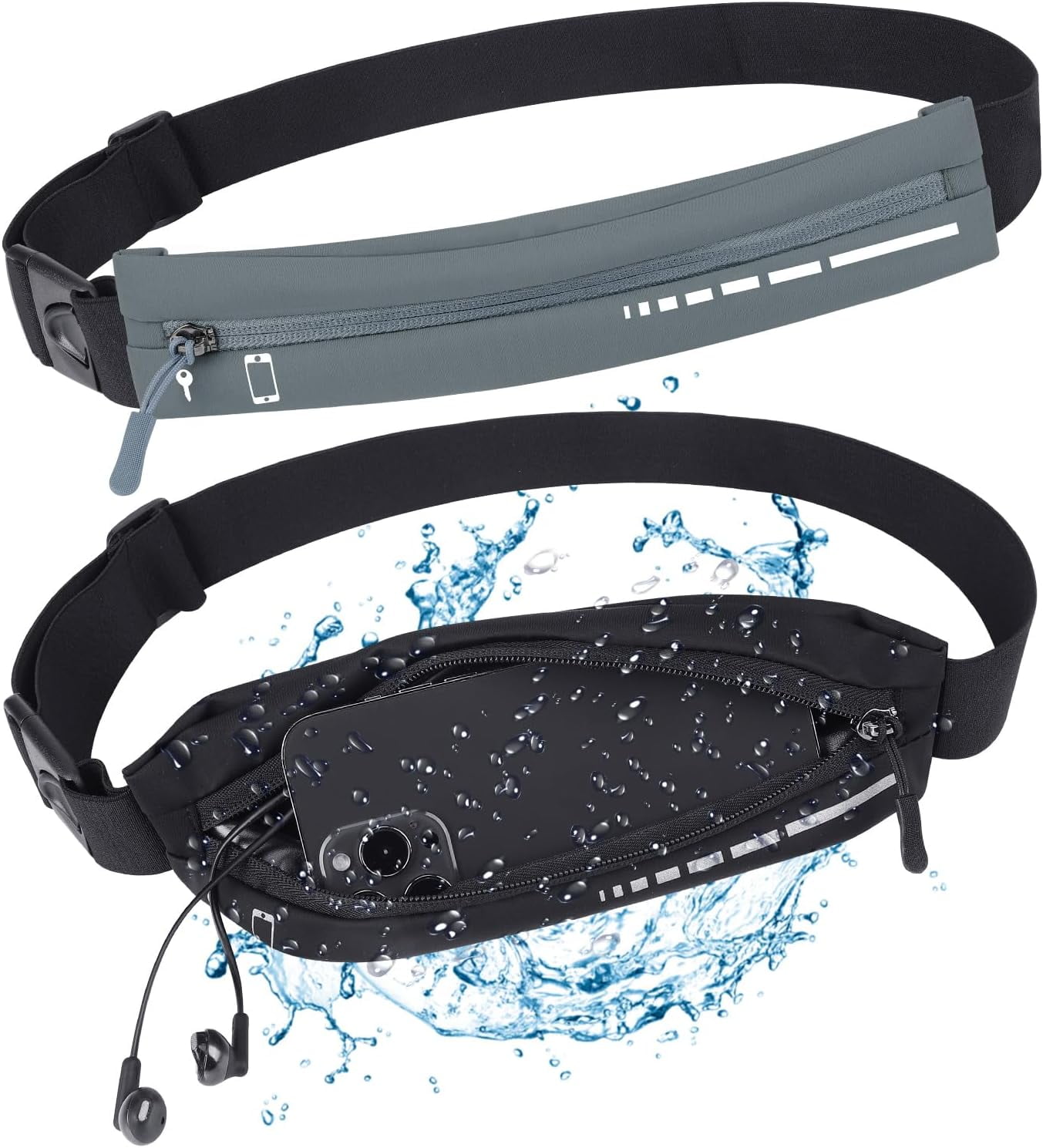 2 PCS Slim Running Belt Fanny Pack Running Phone Holder Runners Pouch ...