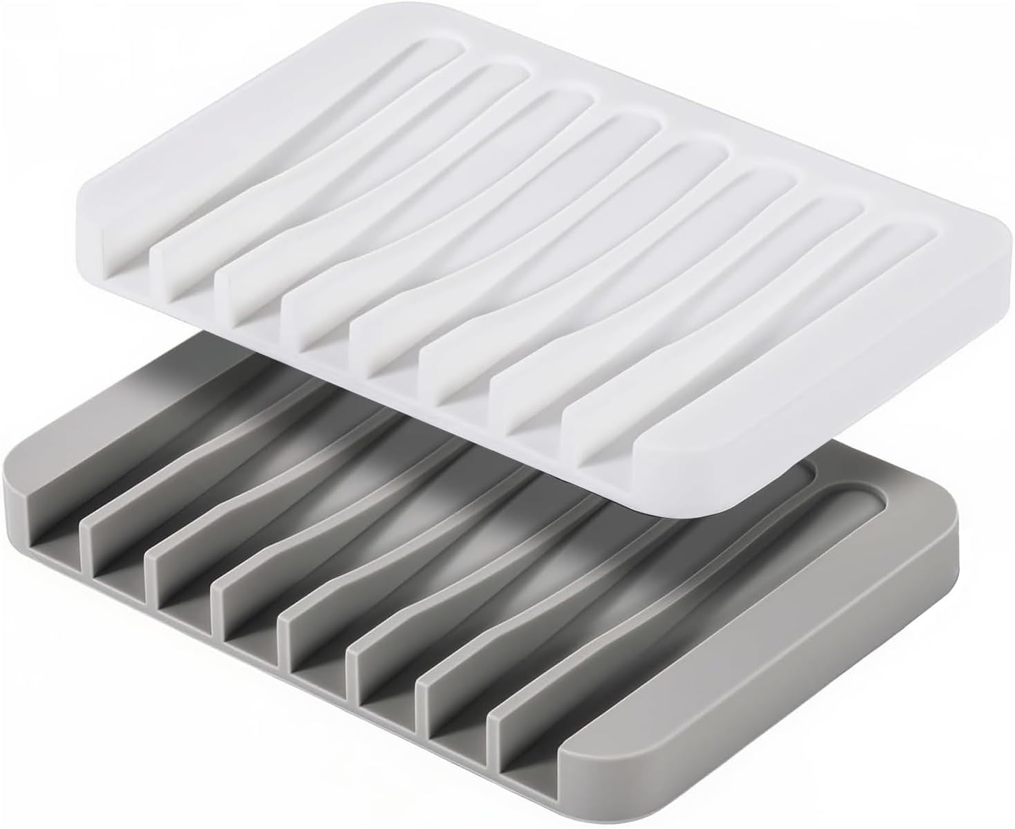 2 PCS Soap Holder, Self Draining Soap Dishes, Premium Silicone Soap ...