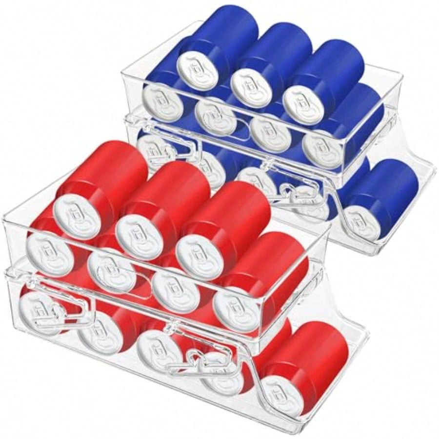 2 PCS Soda Can Organizer for Refrigerator and Pantry Double Space ...