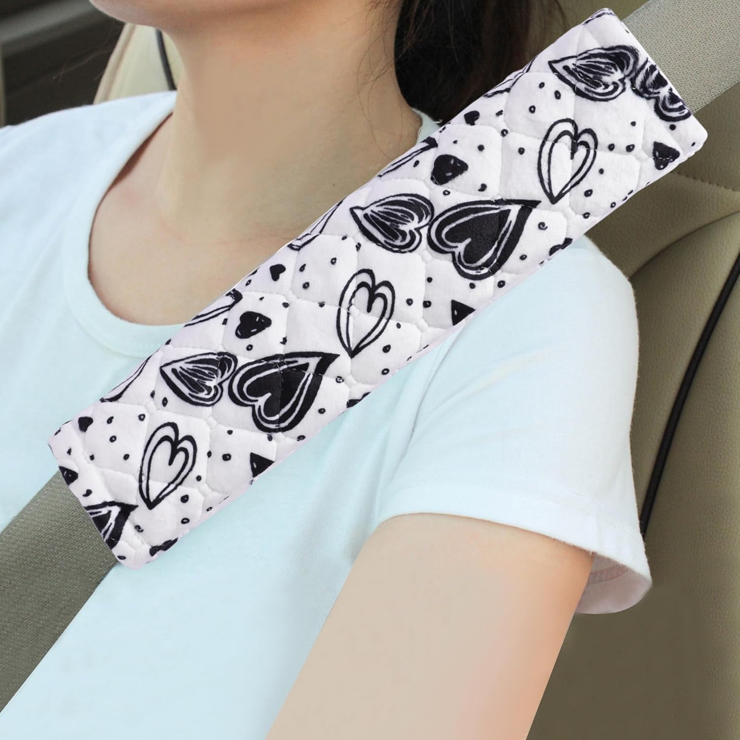 2 PCS Soft Auto Seat Belt Cover Seatbelt Cushions Shoulder Pad for a ...