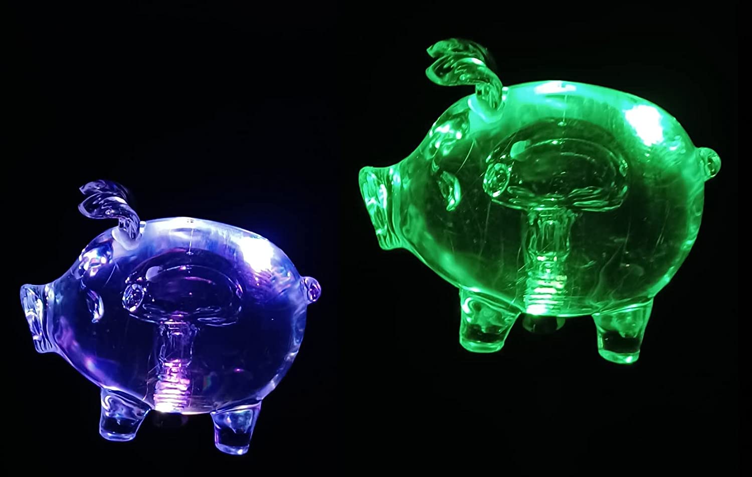 Starry Illuminate 2 PCS Solar Color Changing Pig Style Garden Stake ...