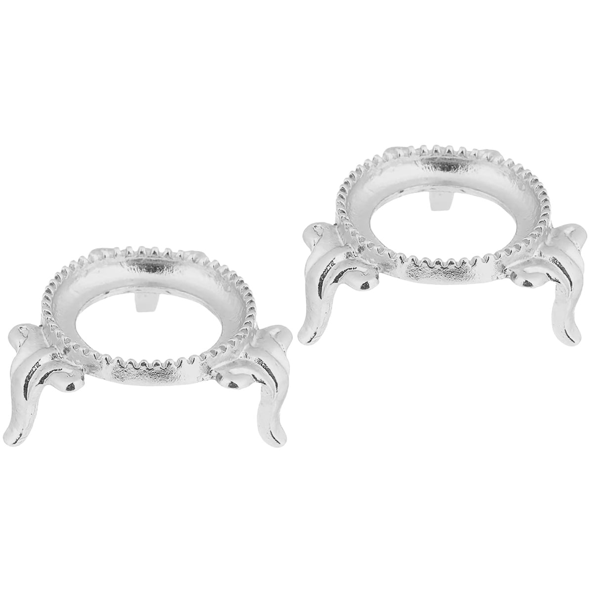 2 PCS Sphere Holder Silver Crystal Ball Stand Display Base Ornament ...