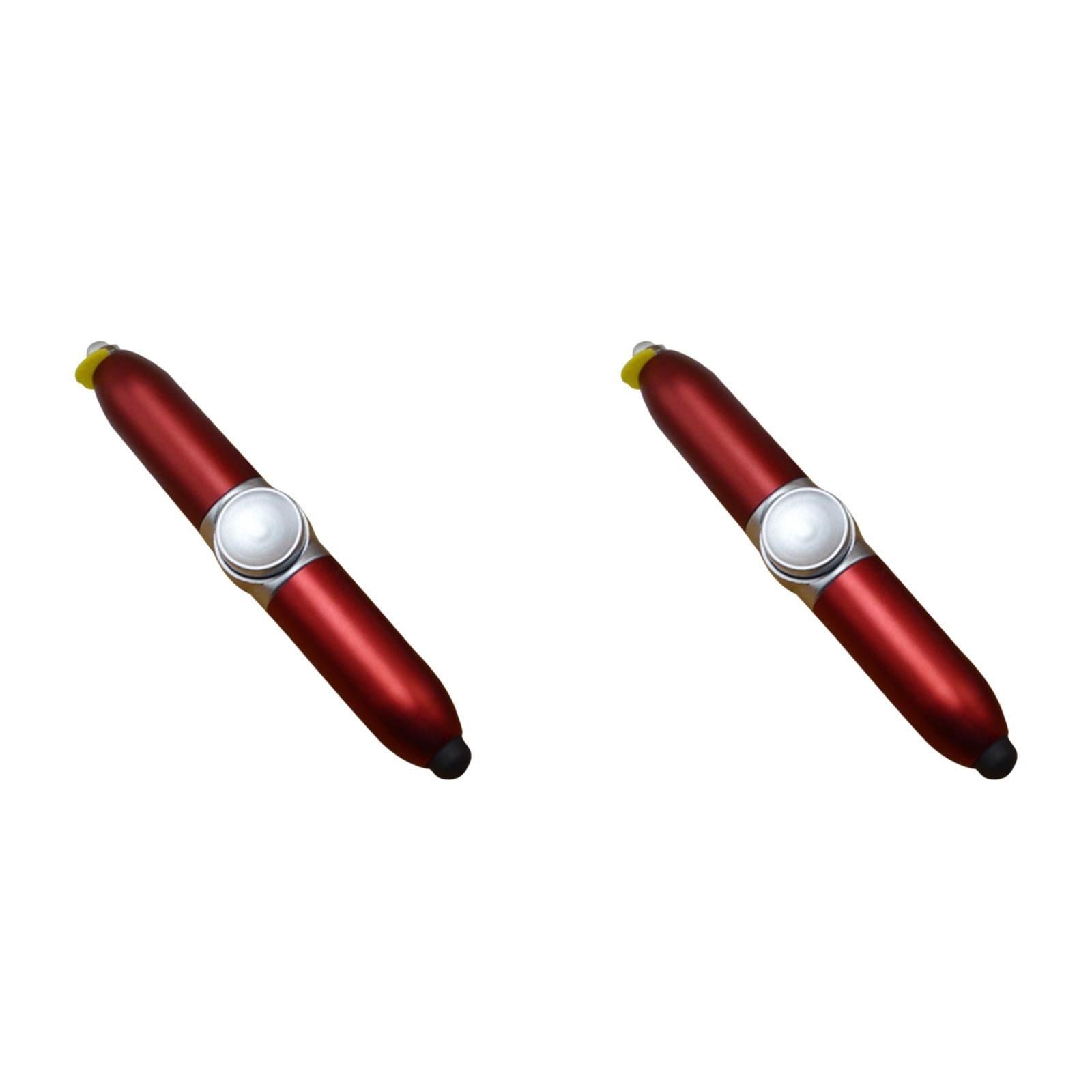 2 PCS Spinning Fidget Pen Fidget Ballpoint Pen Metal Writing Tool ...