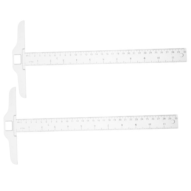 2 PCS Square Tool Double Scale Ruler Accurate Measurement Double Side ...