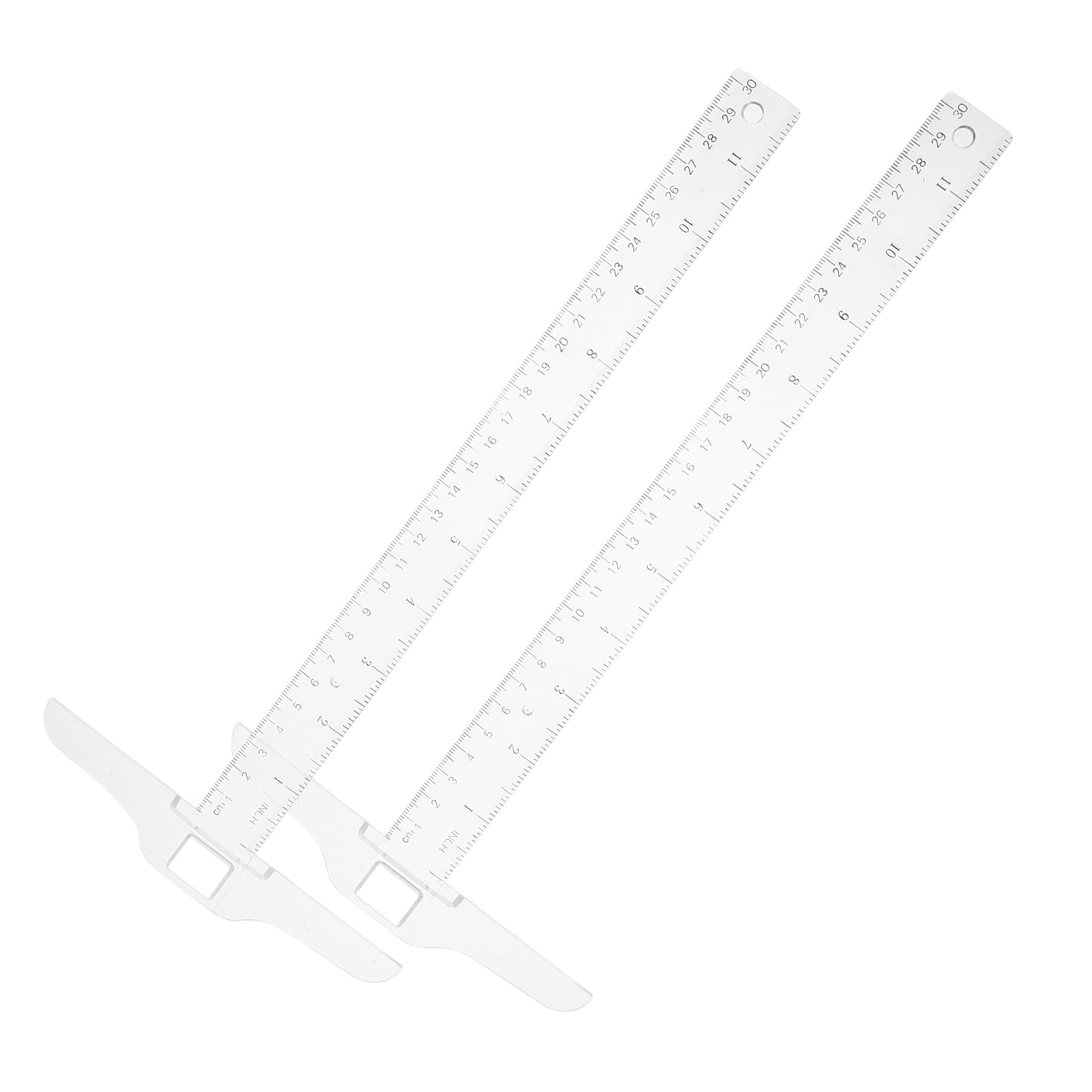 2 PCS Square Tool Drafting Ruler Centimeter Scale Clear Scale Drafting ...