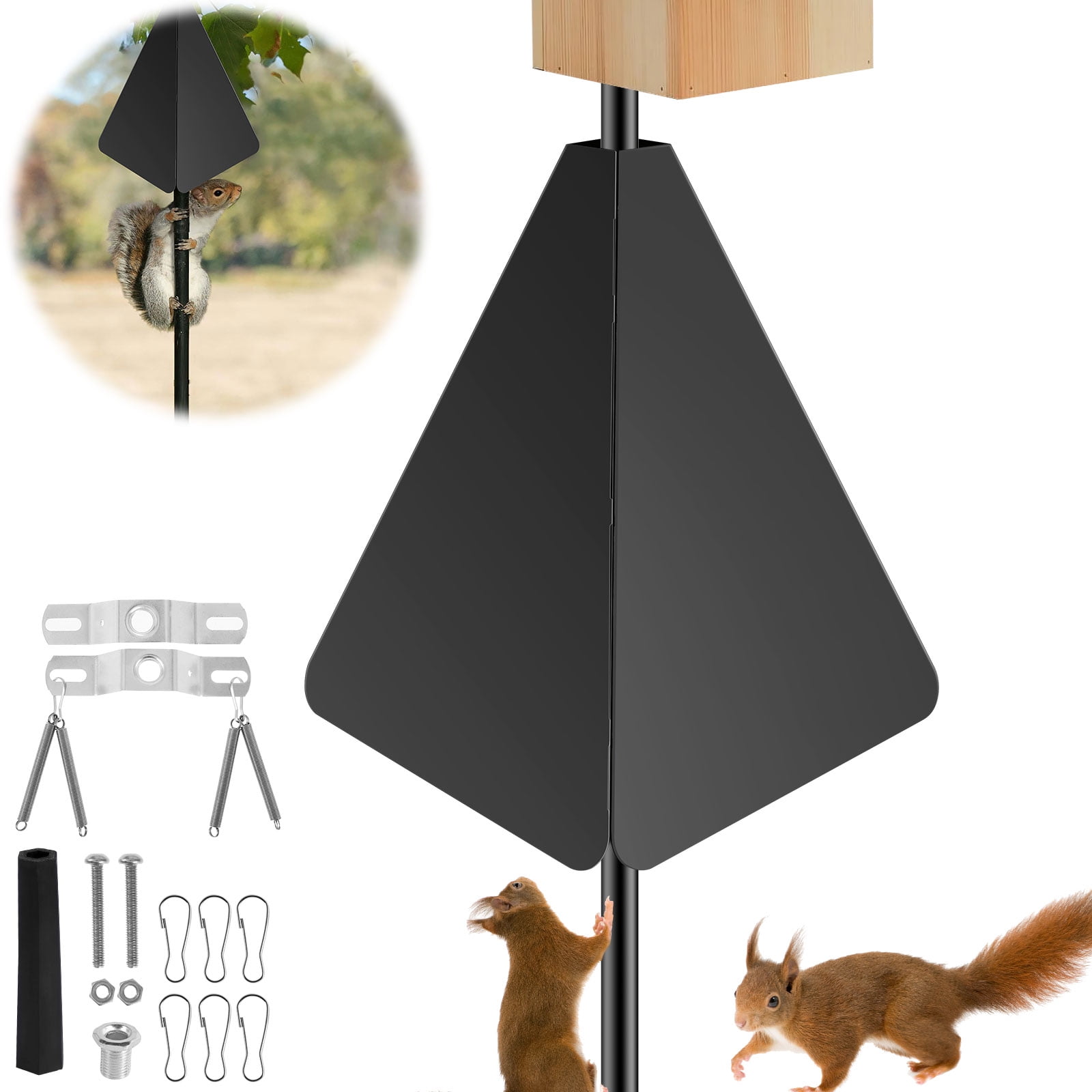 2 PCS Squirrel Baffle for Bird Feeder Pole,14 In Tapered Squirrel ...