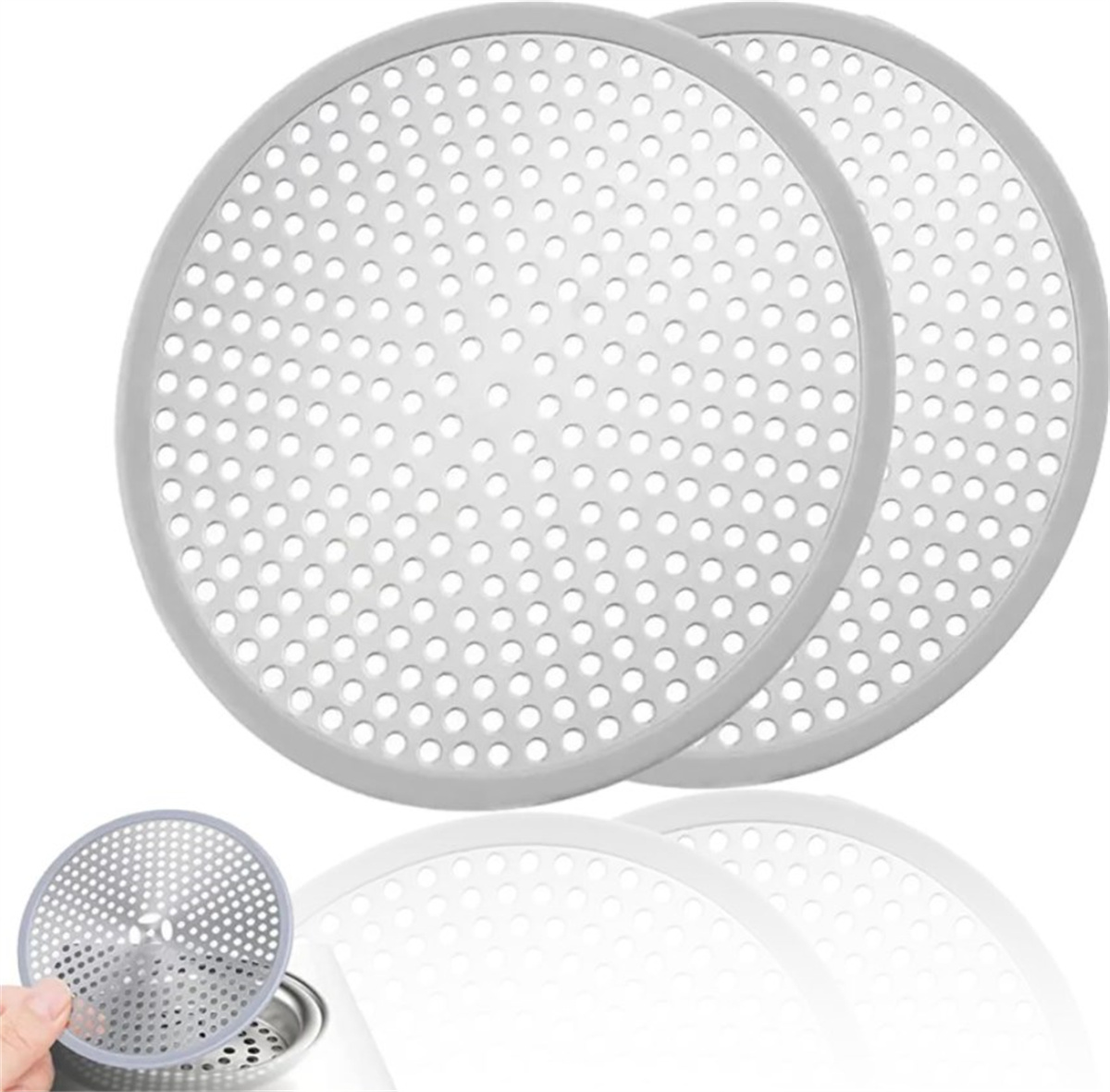 2 PCS Stainless Steel Floor Drain Cover,Anti-Blocking Net for Toilet ...