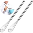 2 PCS Stainless Steel Whisk, Versatile Kitchen Whisks, 10 Inch Mini ...
