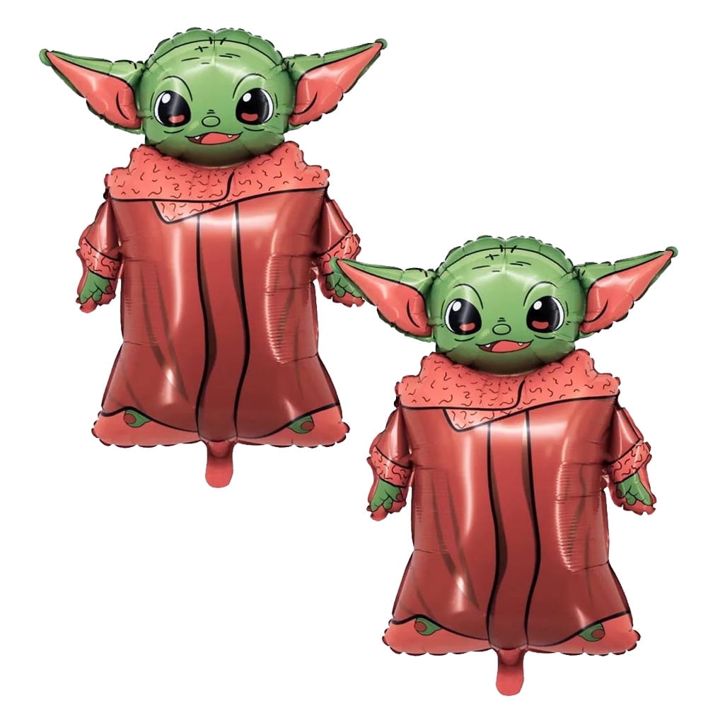 2 PCS Star Wars Balloons Foil Yoda Balloons Grogu Balloon Mandalorian ...