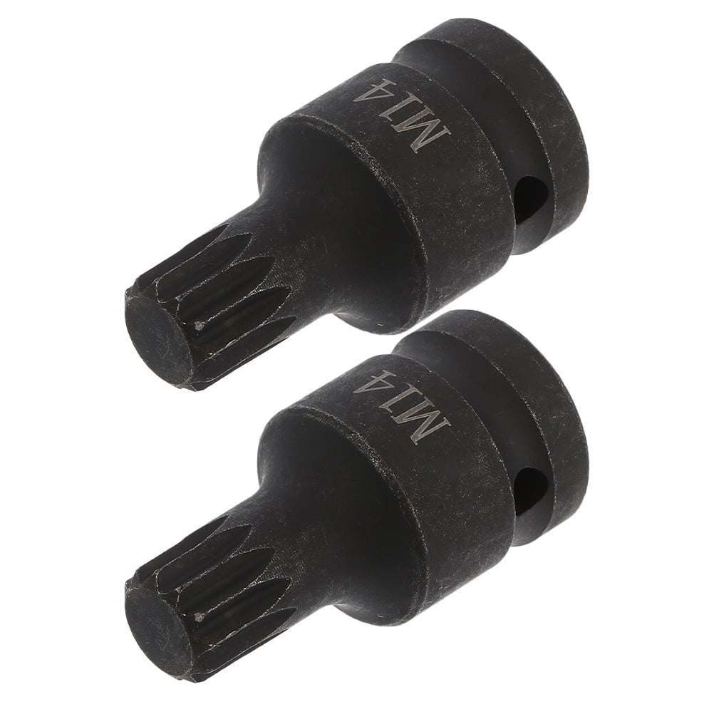 2 PCS Steel Spline Bit Socket Triple Square Sockets Ratchet Wrench Rack ...