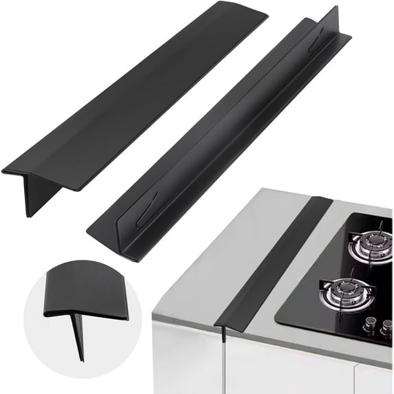 2 PCS Steel Stove Gap Cover, Stainless Kitchen Counter Filler Strip ...