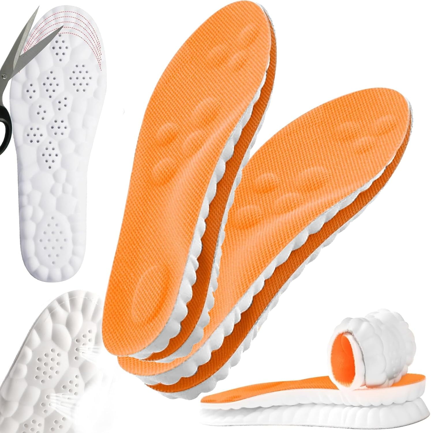 2 PCS Steppers Insoles for Men/Women, Steppers Massage Insoles, 4d Soft ...