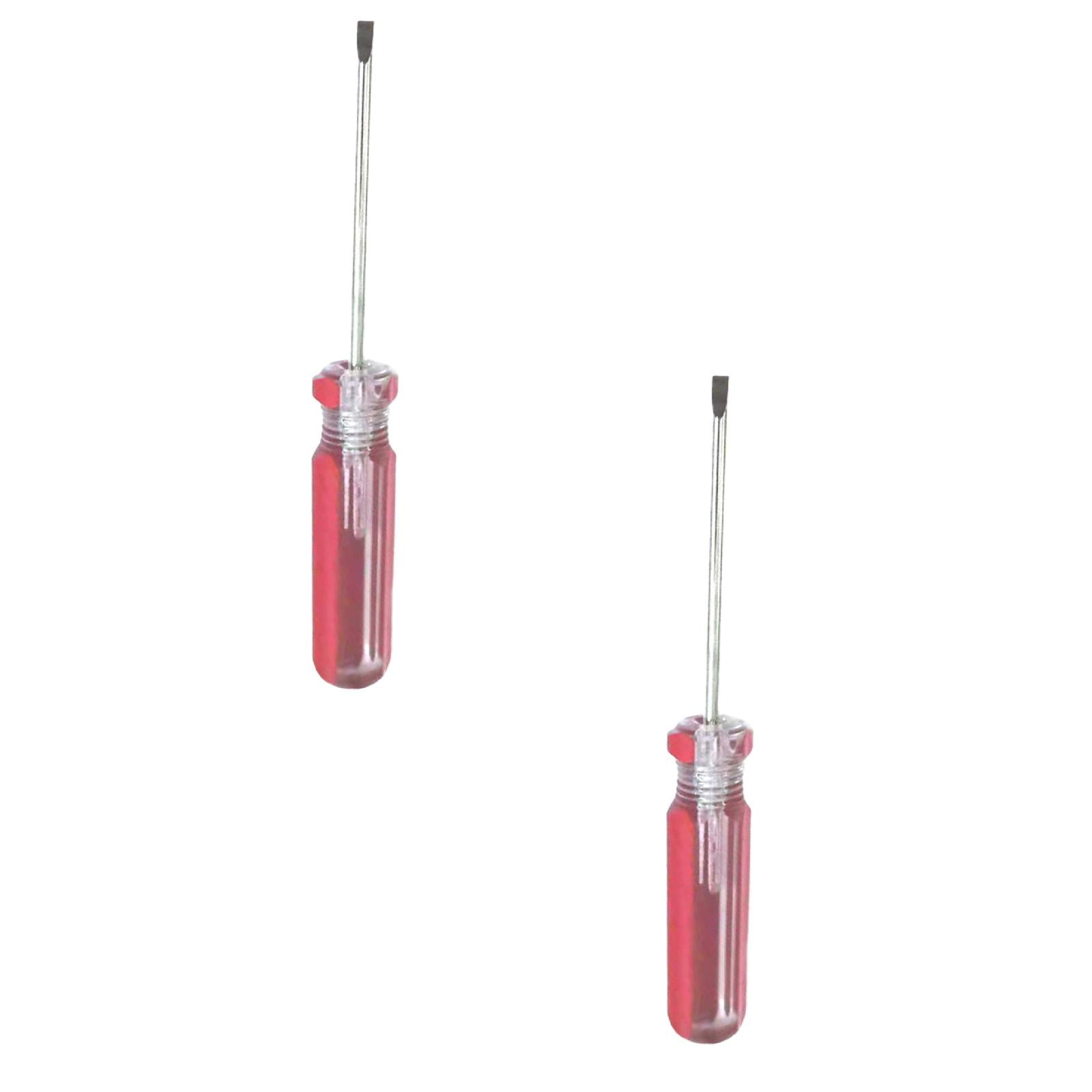 2 PCS Straight Mouth Screwdriver 3mm Flat Head Screwdriver 2.5MM Small ...