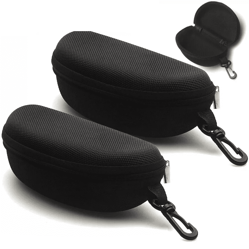 2 PCS Sunglasses Storage Case - Zipper Hard Shell Sunglasses Case ...