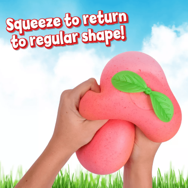 2 Pcs Squeezy Peach Sensory Toys Slow Rising Squishy Relief Soft Tress