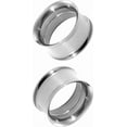2 PCS Surgical Steel Ear Gauges, Ear Tunnels, Mirror Finish Double ...