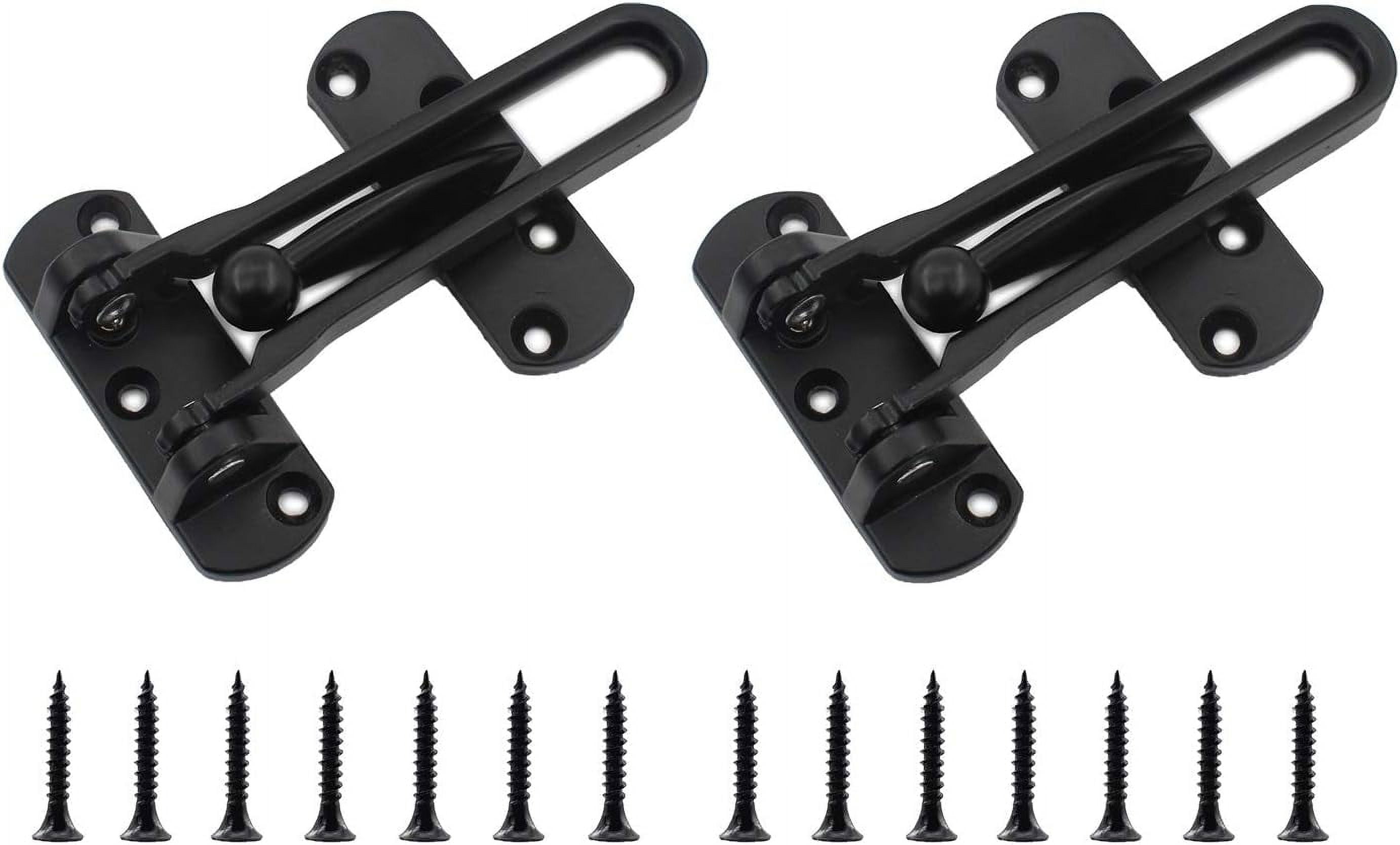 2 PCS Swing Bar Door Lock,Top Lock for Front Door Stainless Steel Door ...