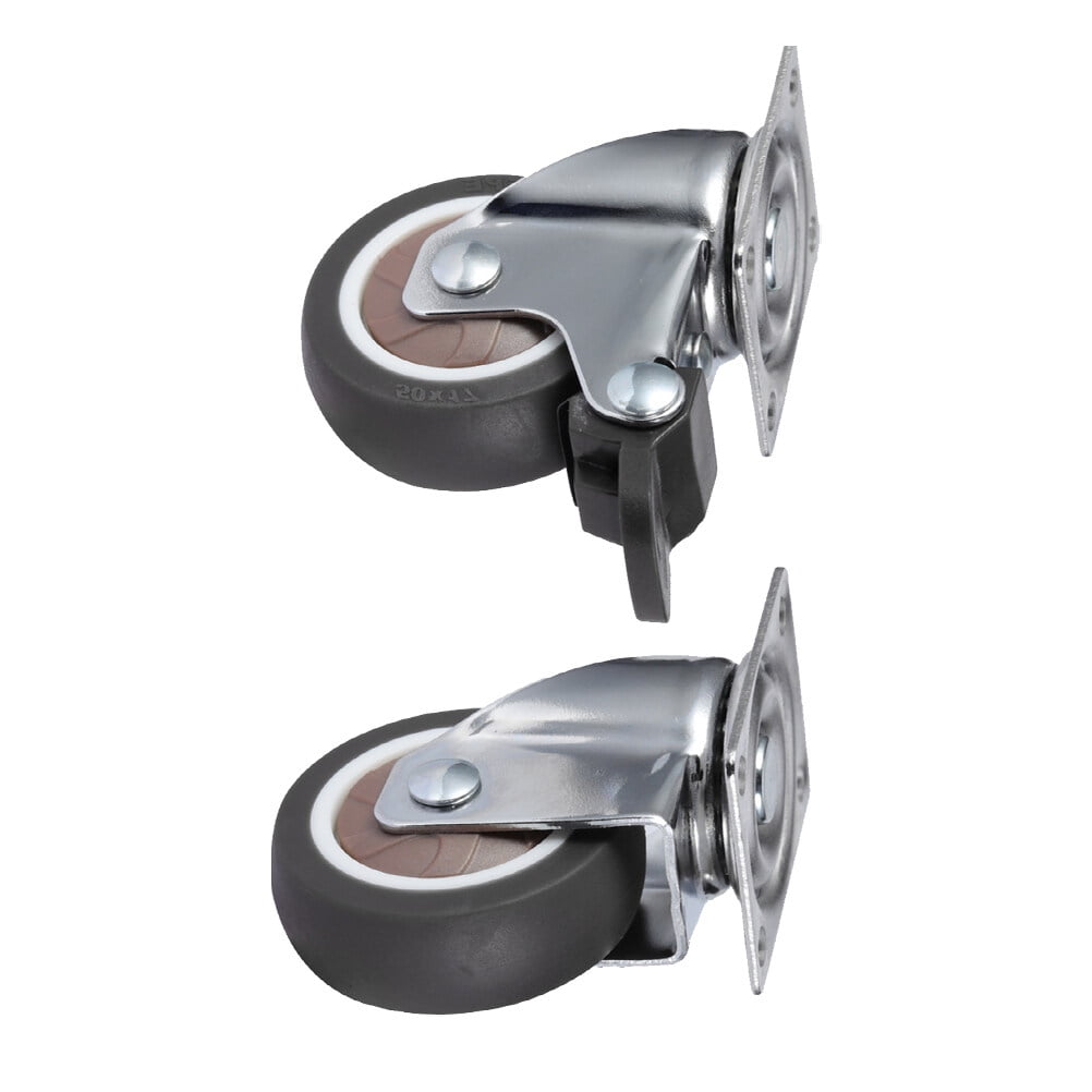 2 PCS Swivel Casters Wheels for Furniture Steel Caster Wheel Adjustable ...