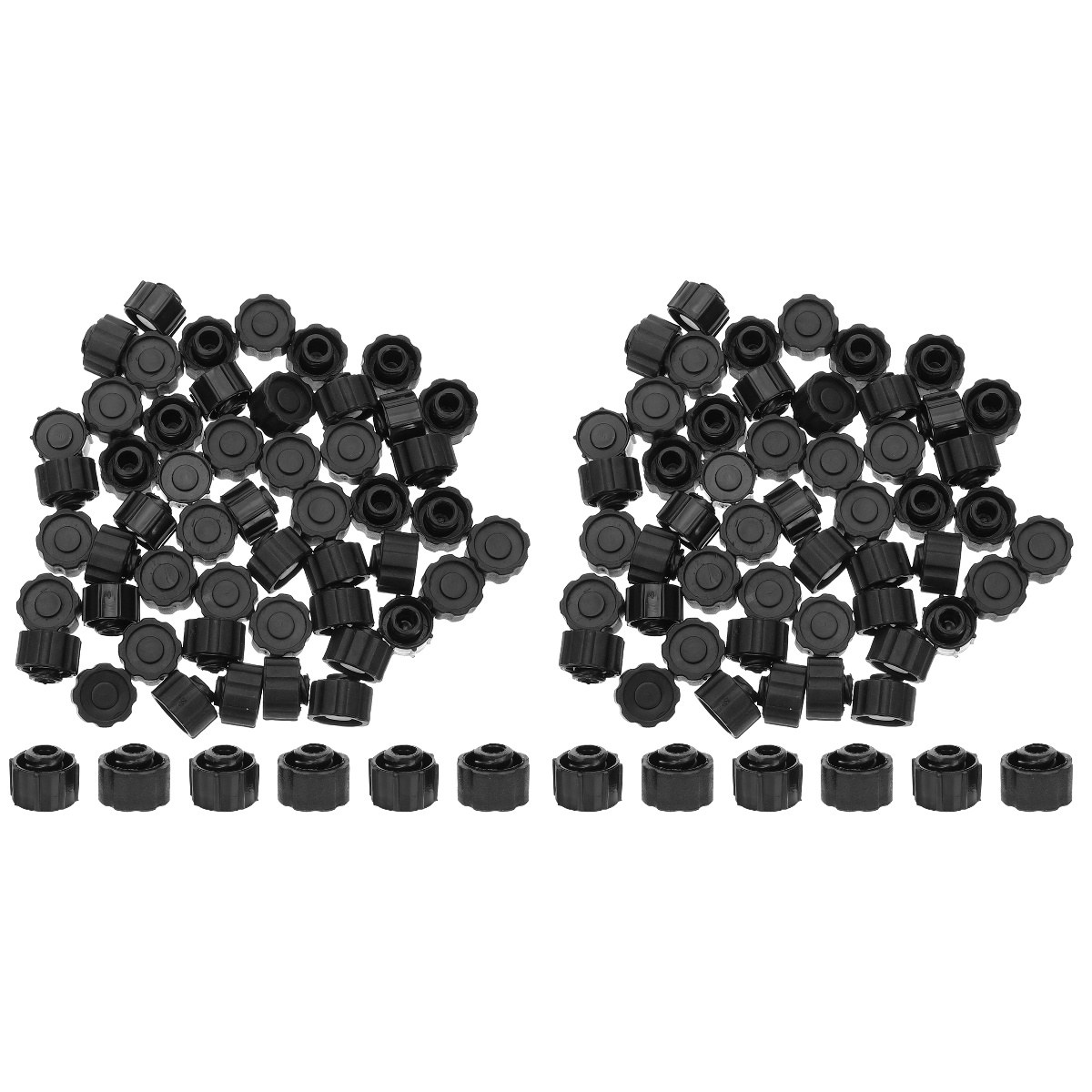 2 PCS Syringe Plug Tipped Dispensing Injector Adapter Black - Walmart.com