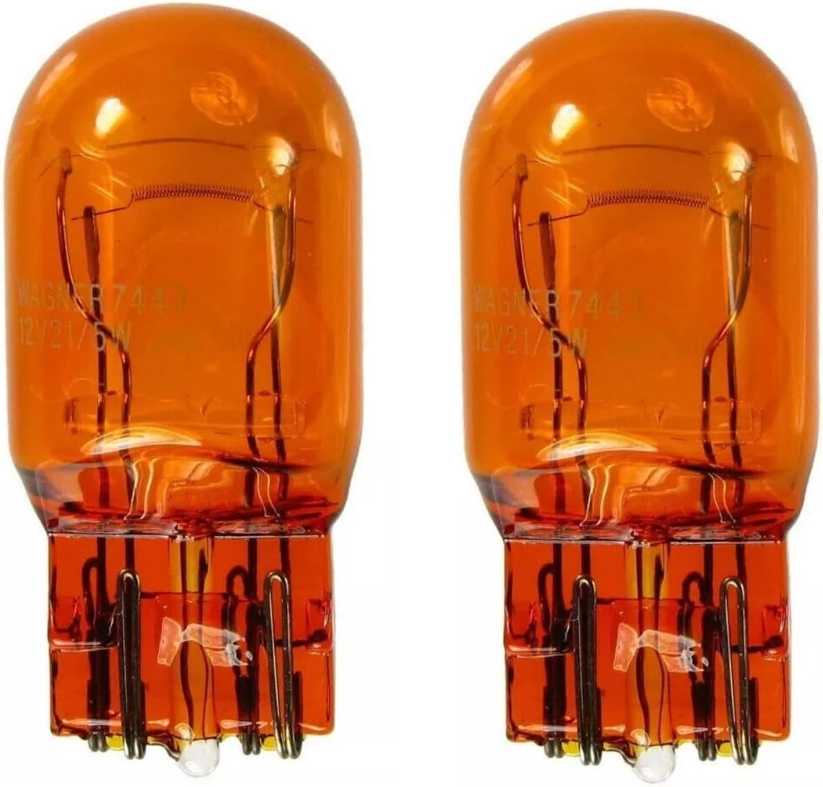 2 PCS T20 7443 1891 21/5W Clear Glass Turn Signal Stop Brake Tail Light ...