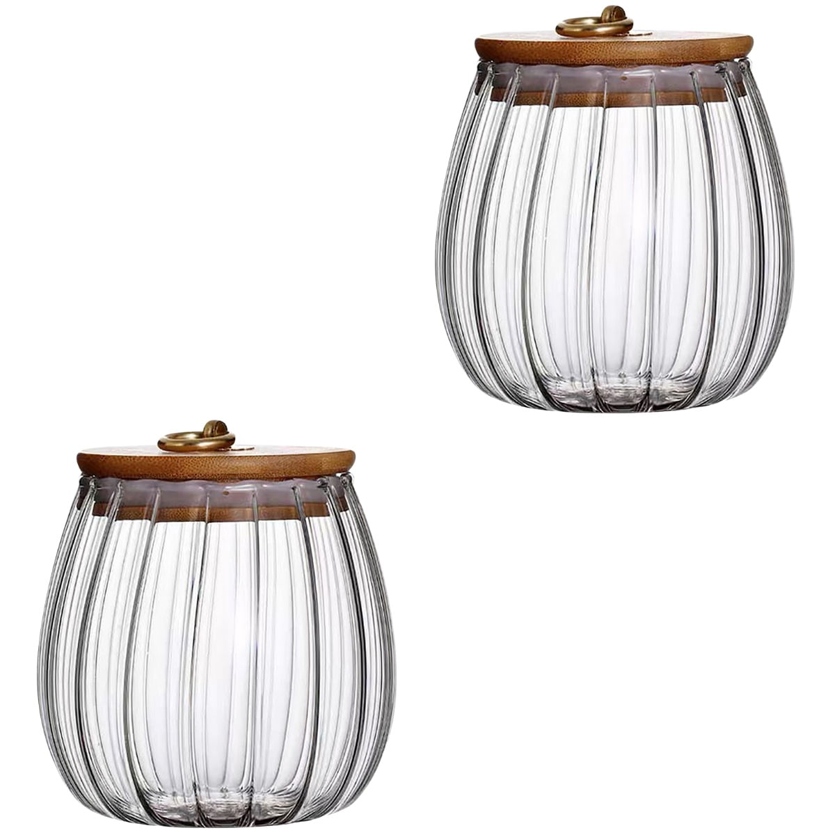 2 PCS Tea Storage Jar Candy Jar Dry Goods Canister Airtight Containers ...