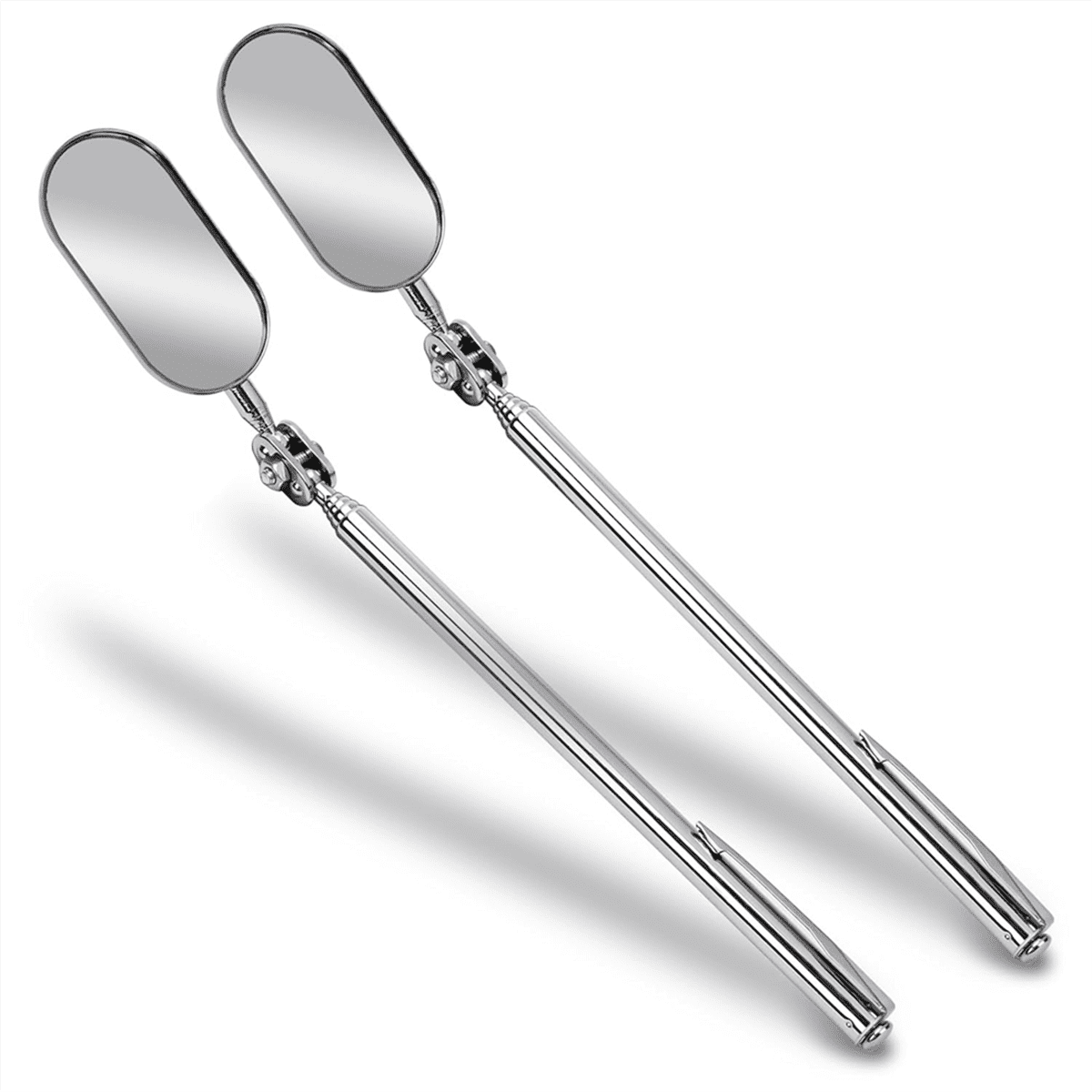 2 PCS Telescopic Inspection Mirror, Car Inspection Mirror, Retractable ...