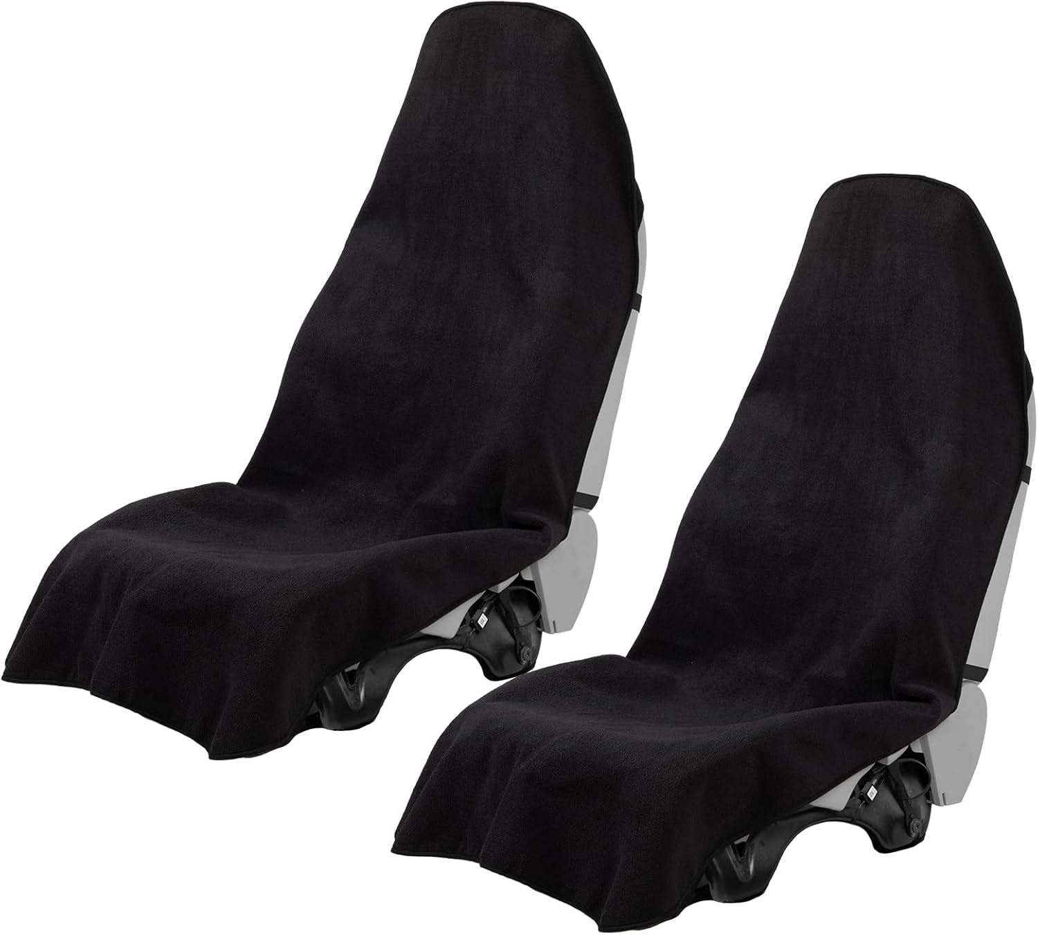 2 PCS Terry Cloth Seat Cover Universal Waterproof Car Sport Towel Seat ...
