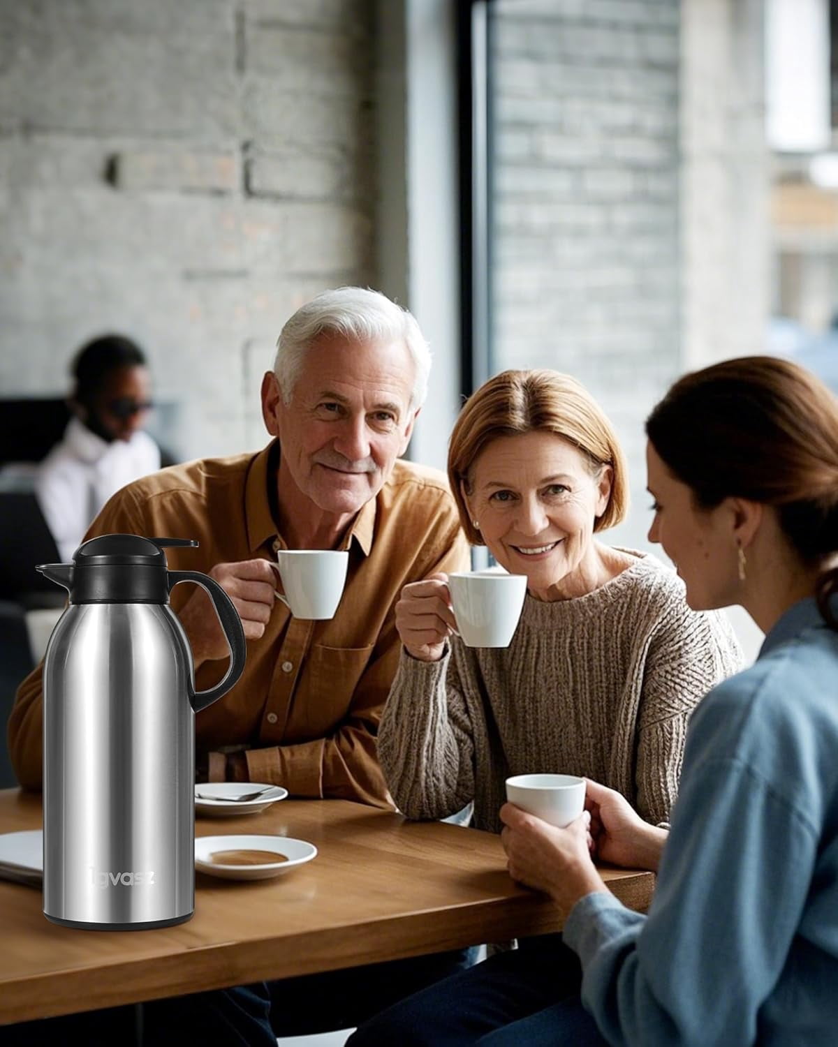 2 PCS Thermal Coffee Carafe 102 oz / 3L - Up to 36 Hours Hot, Insulated ...