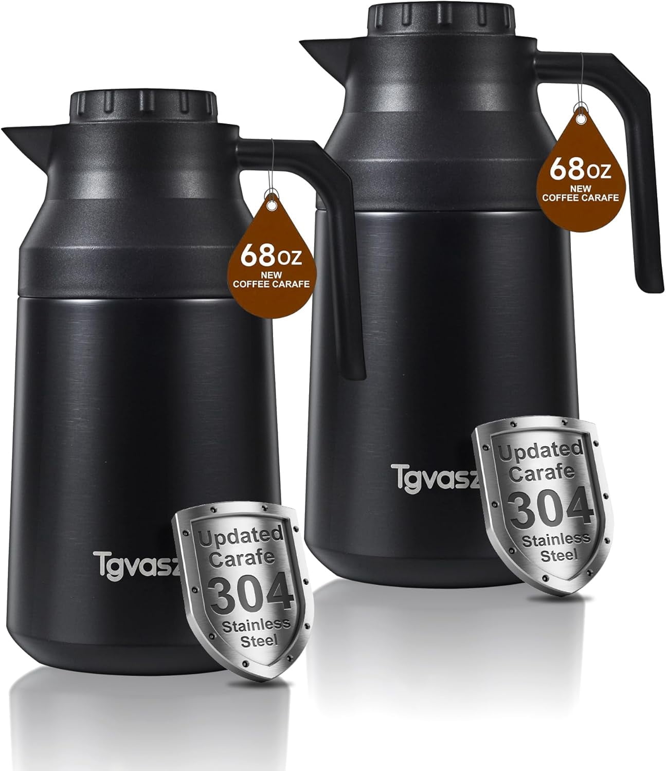 2 PCS Thermal Coffee Carafe Insulated Stainless Steel for Hot Liquid ...