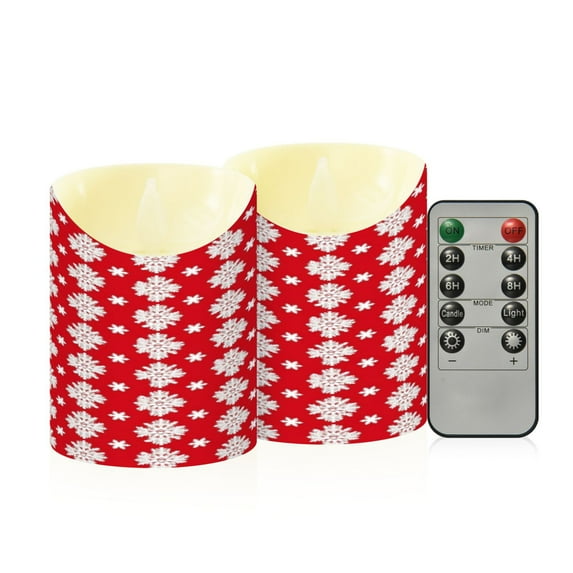 2 PCS Tilted Flameless Candles Flickering LED Lights Battery Operated ...