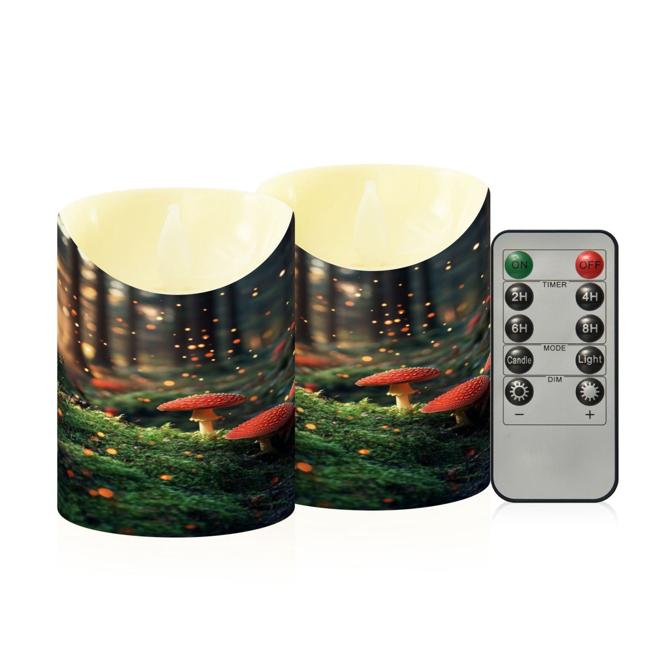 2 PCS Tilted Flameless Candles Flickering LED Lights Battery Operated ...