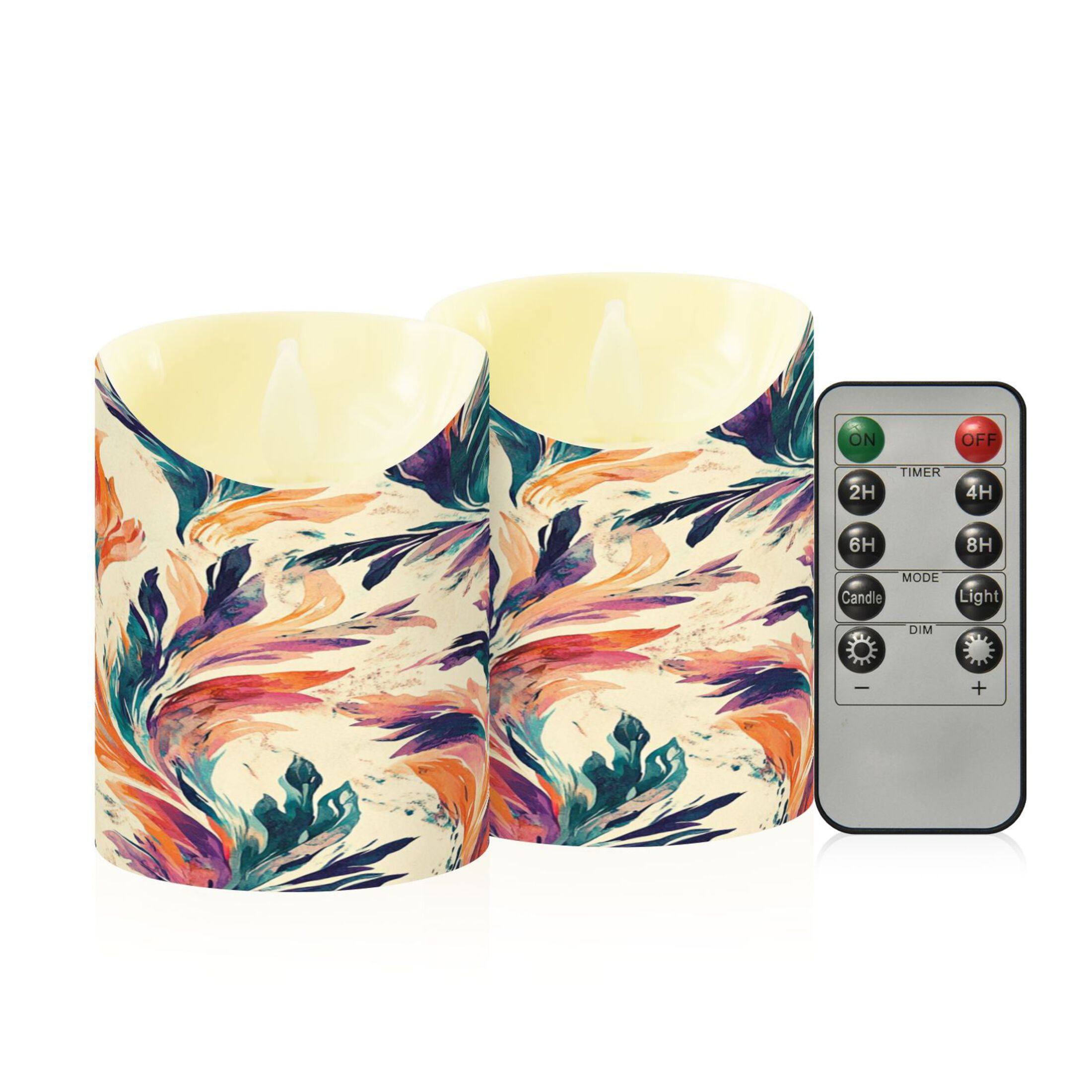 2 PCS Tilted Flameless Candles Flickering LED Lights Battery Operated ...