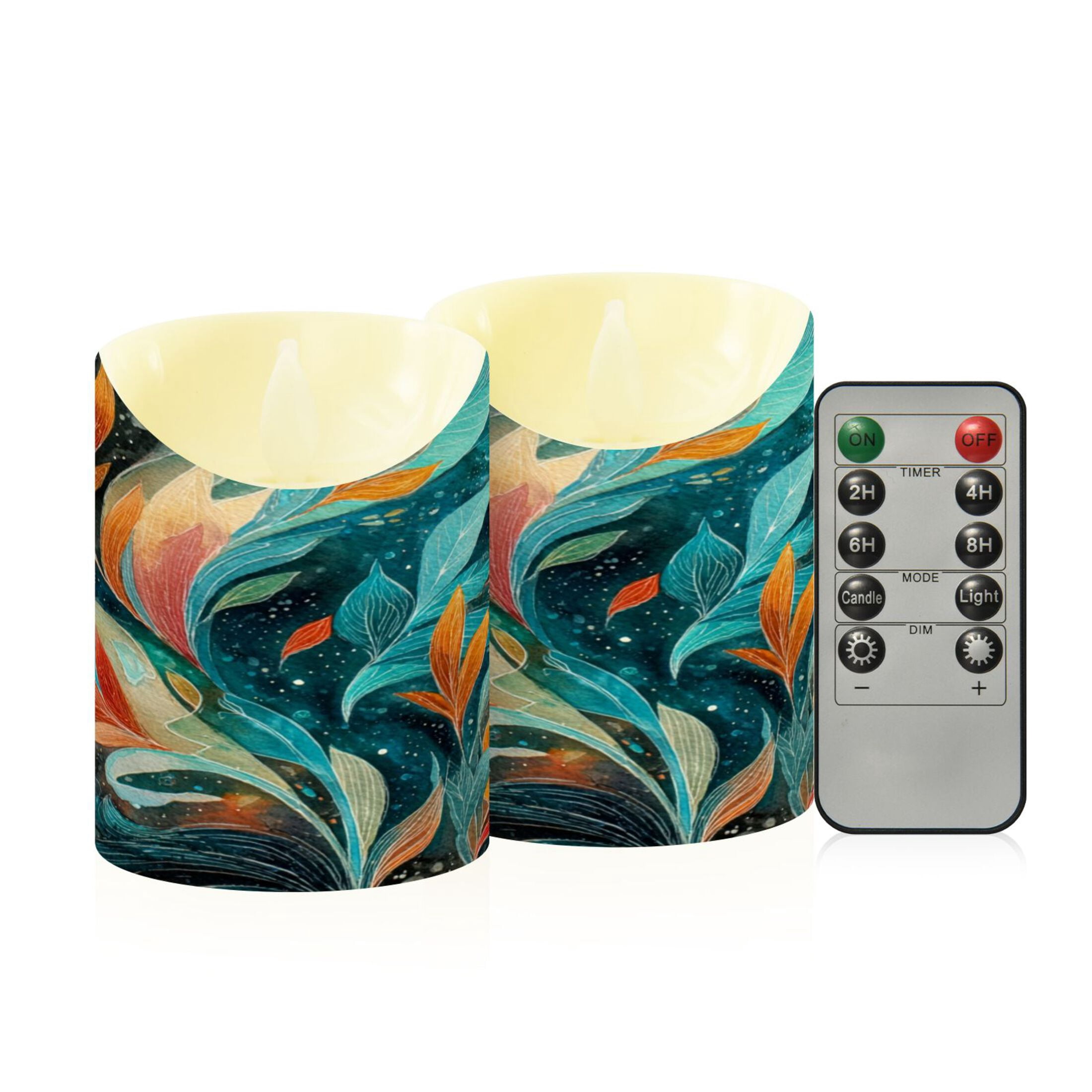 2 PCS Tilted Flameless Candles Flickering LED Lights Battery Operated ...