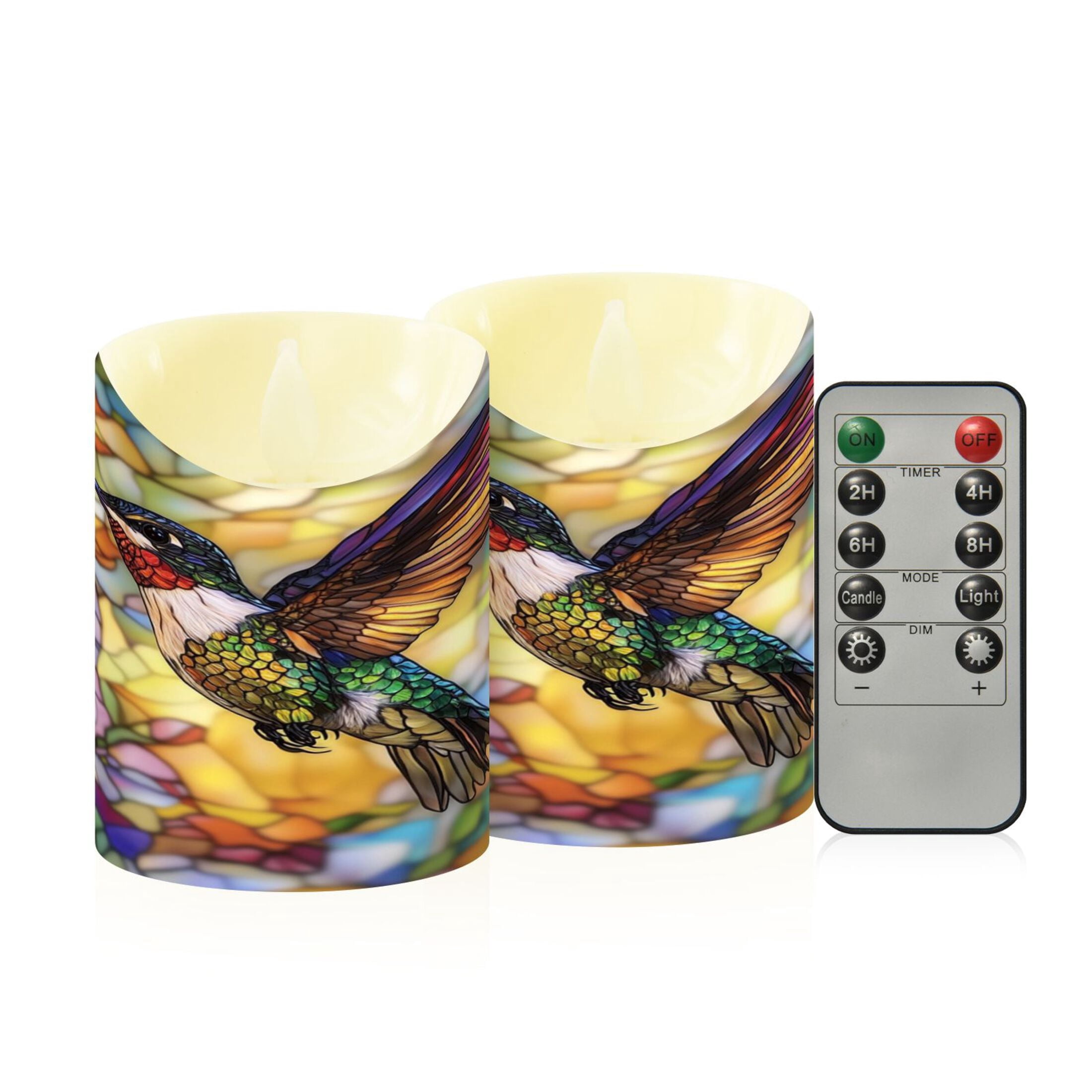 2 PCS Tilted Flameless Candles Flickering LED Lights Battery Operated ...