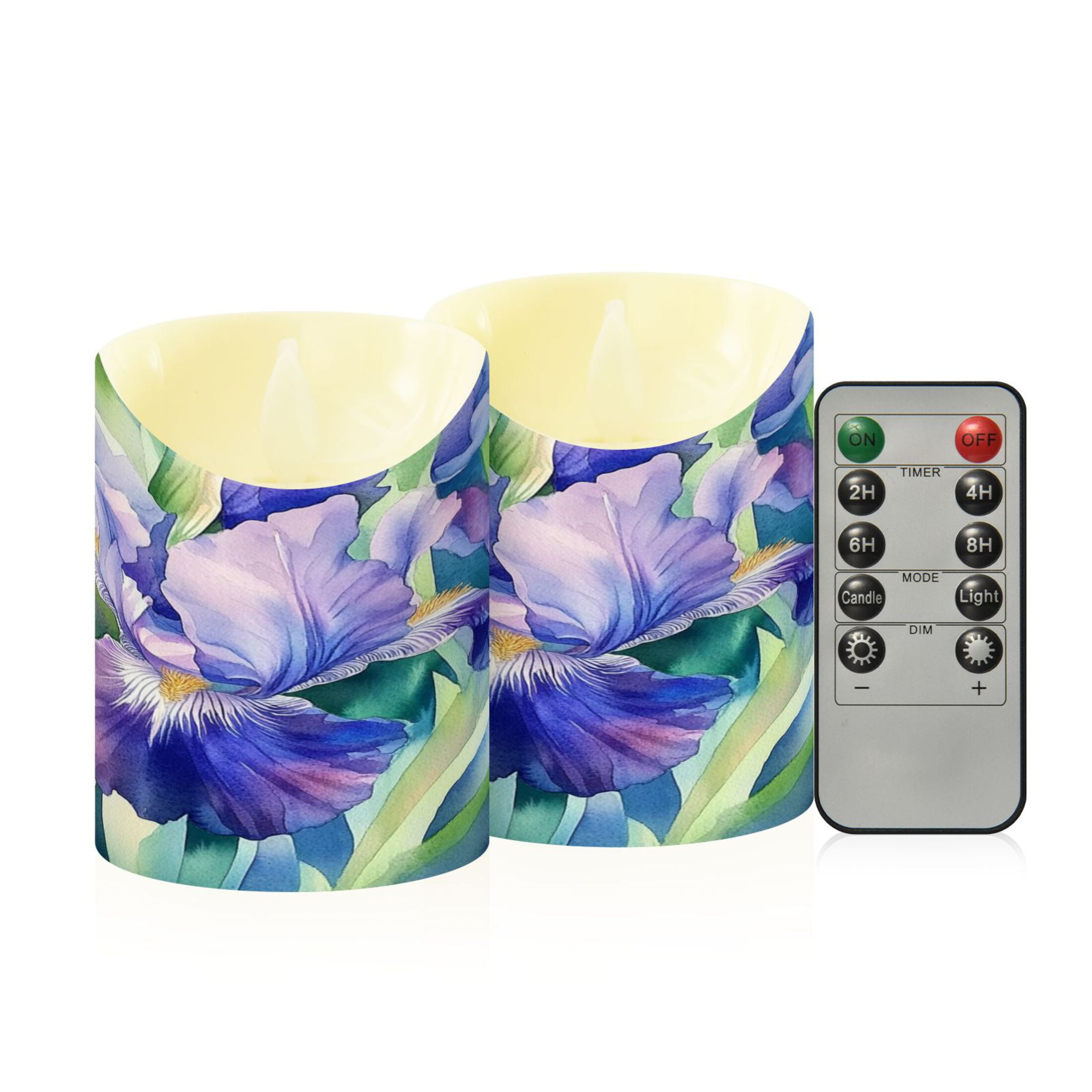 2 PCS Tilted Flameless Candles Flickering LED Lights Battery Operated ...
