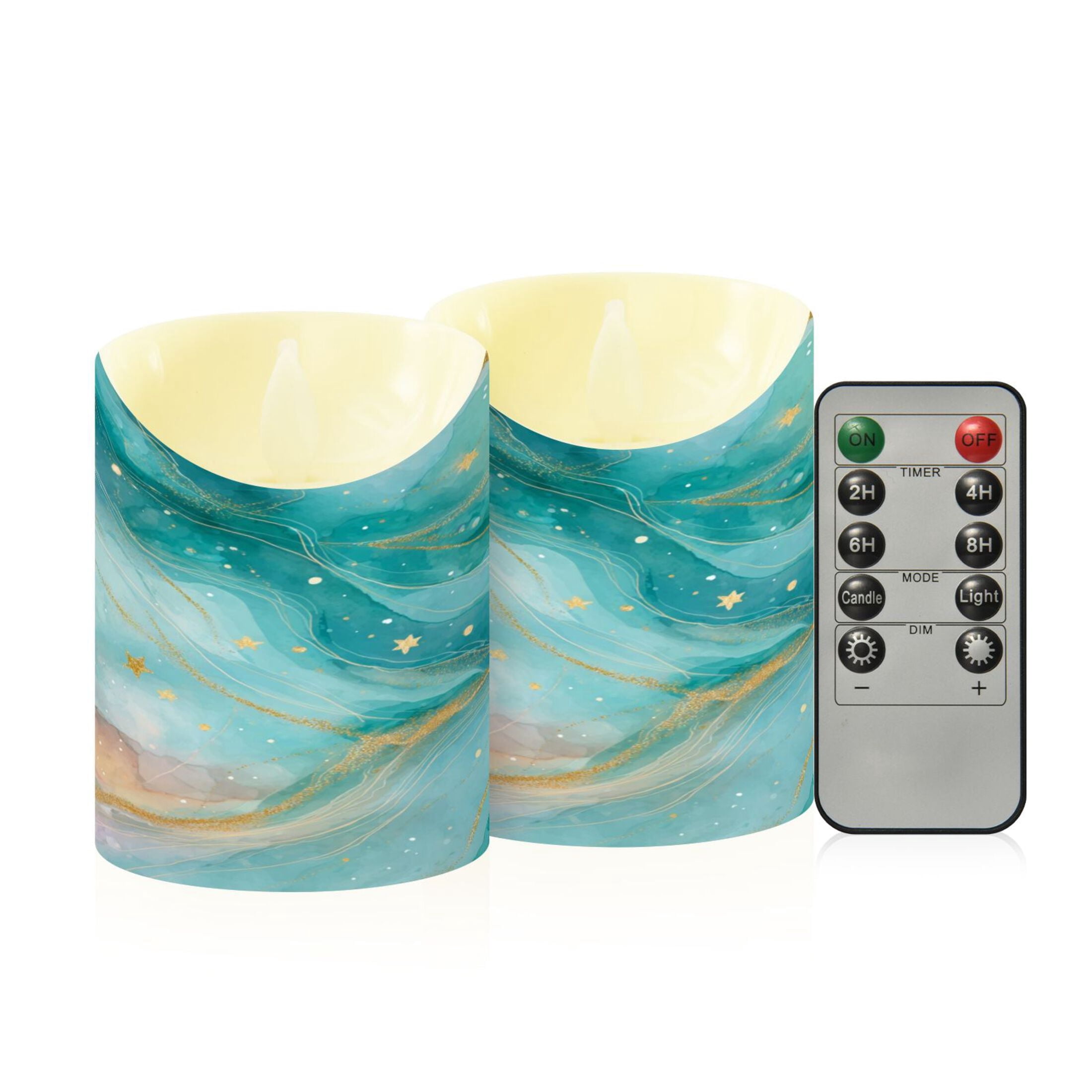 2 PCS Tilted Flameless Candles Flickering LED Lights Battery Operated ...