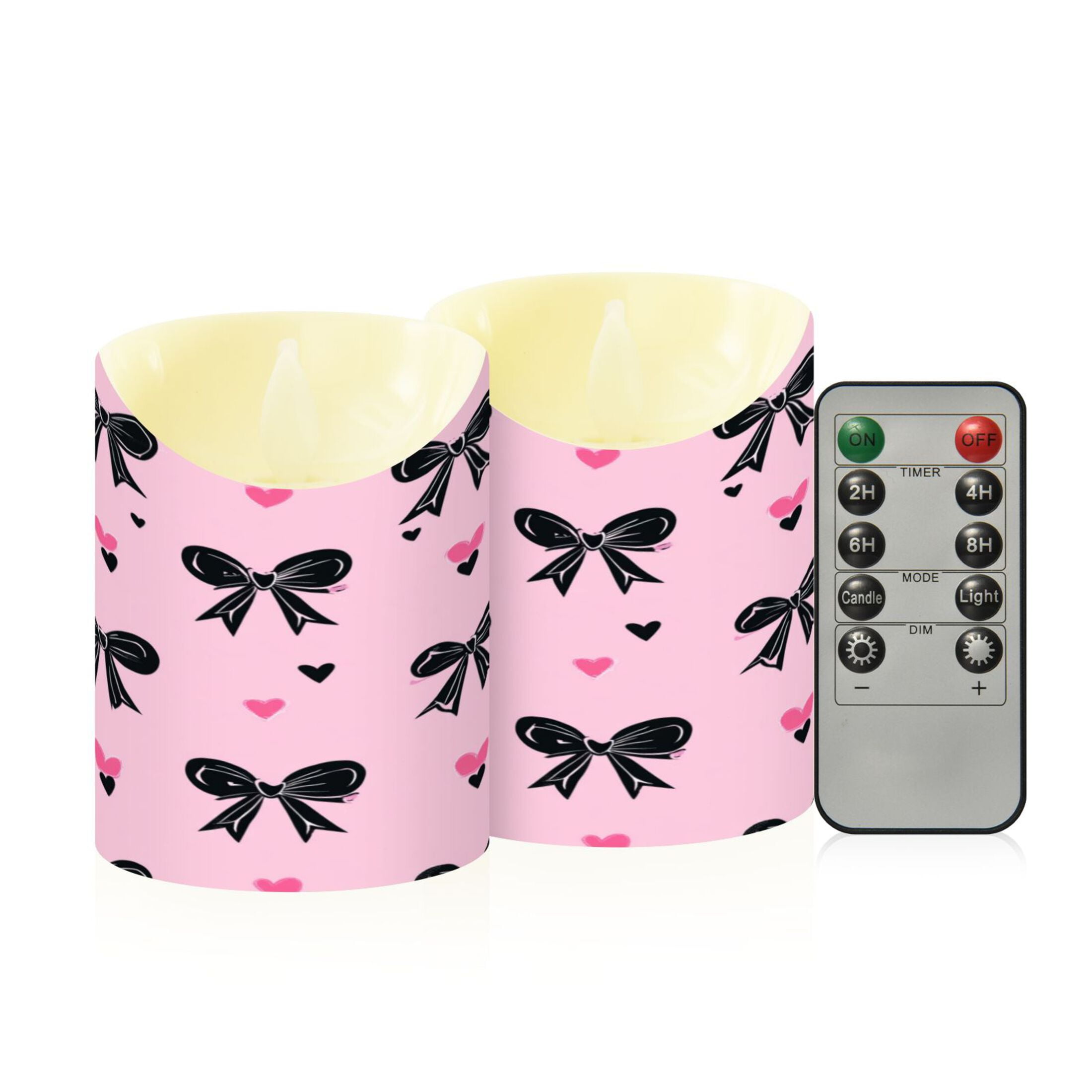 2 PCS Tilted Flameless Candles Flickering LED Lights Battery Operated ...