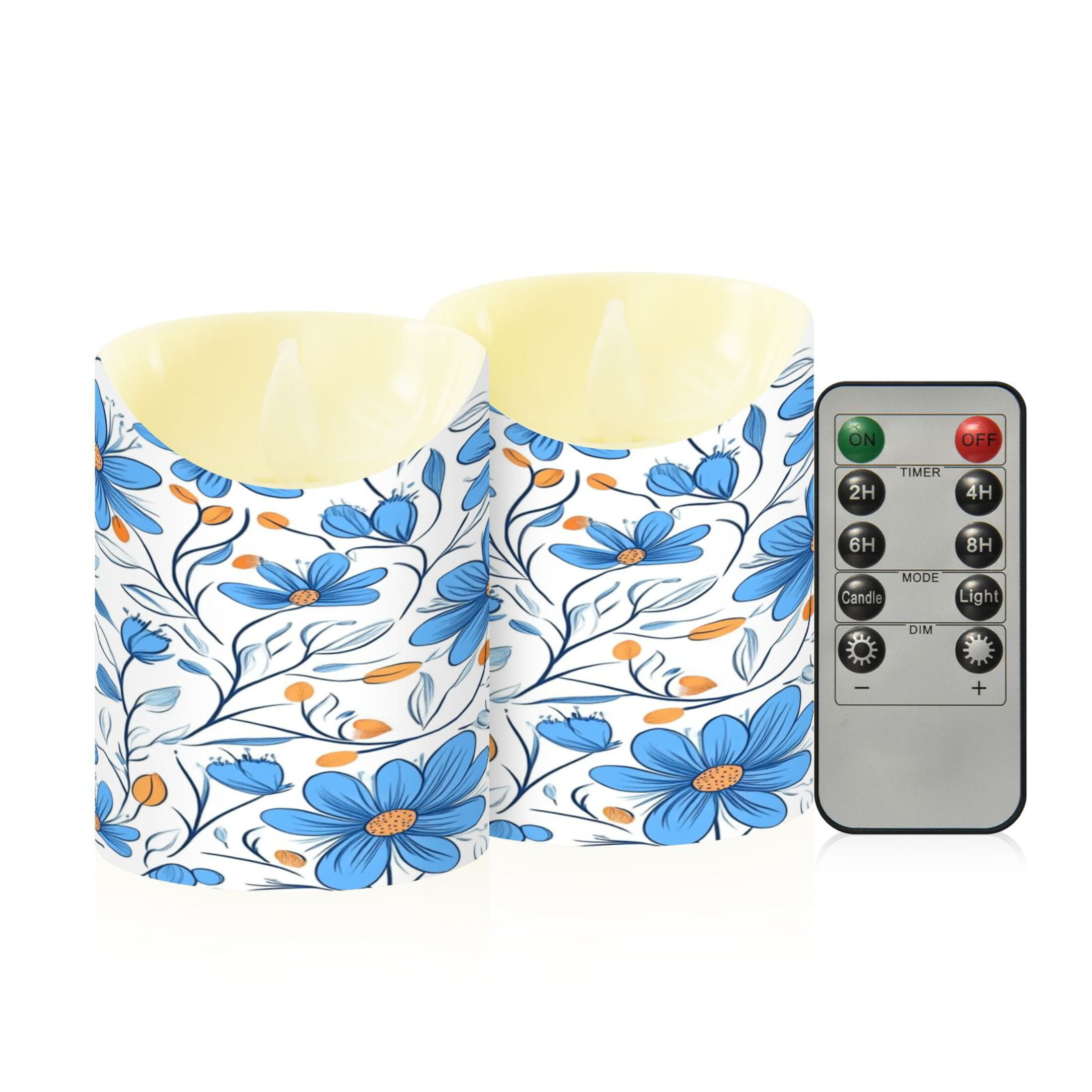2 PCS Tilted Flameless Candles Flickering LED Lights Battery Operated ...