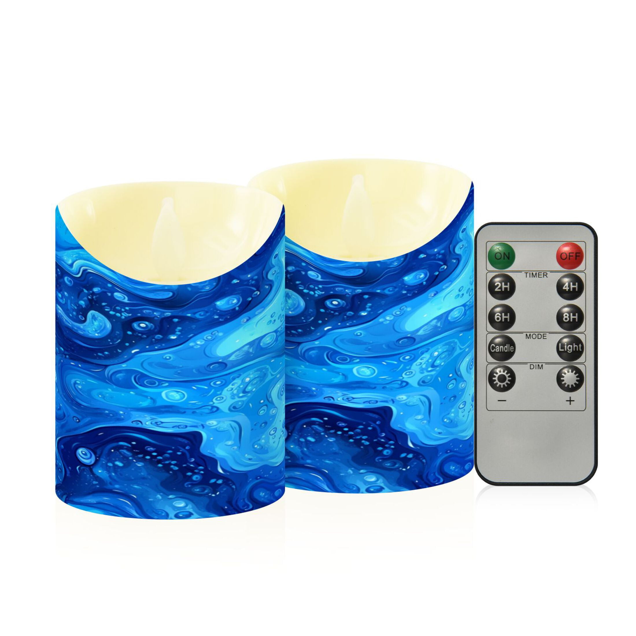 2 PCS Tilted Flameless Candles Flickering LED Lights Battery Operated ...