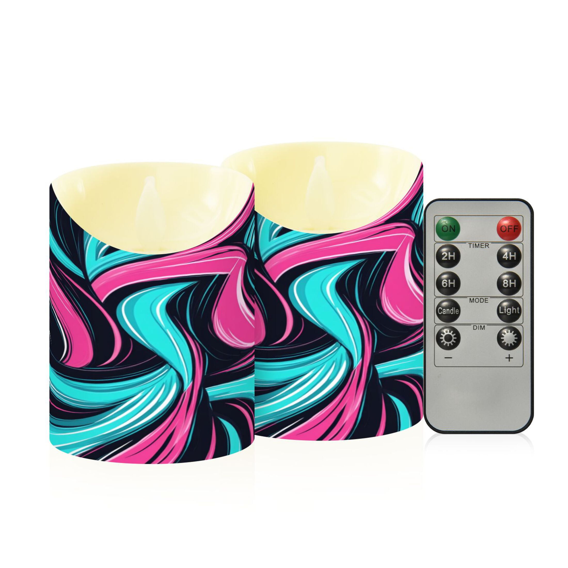 2 PCS Tilted Flameless Candles Flickering LED Lights Battery Operated ...