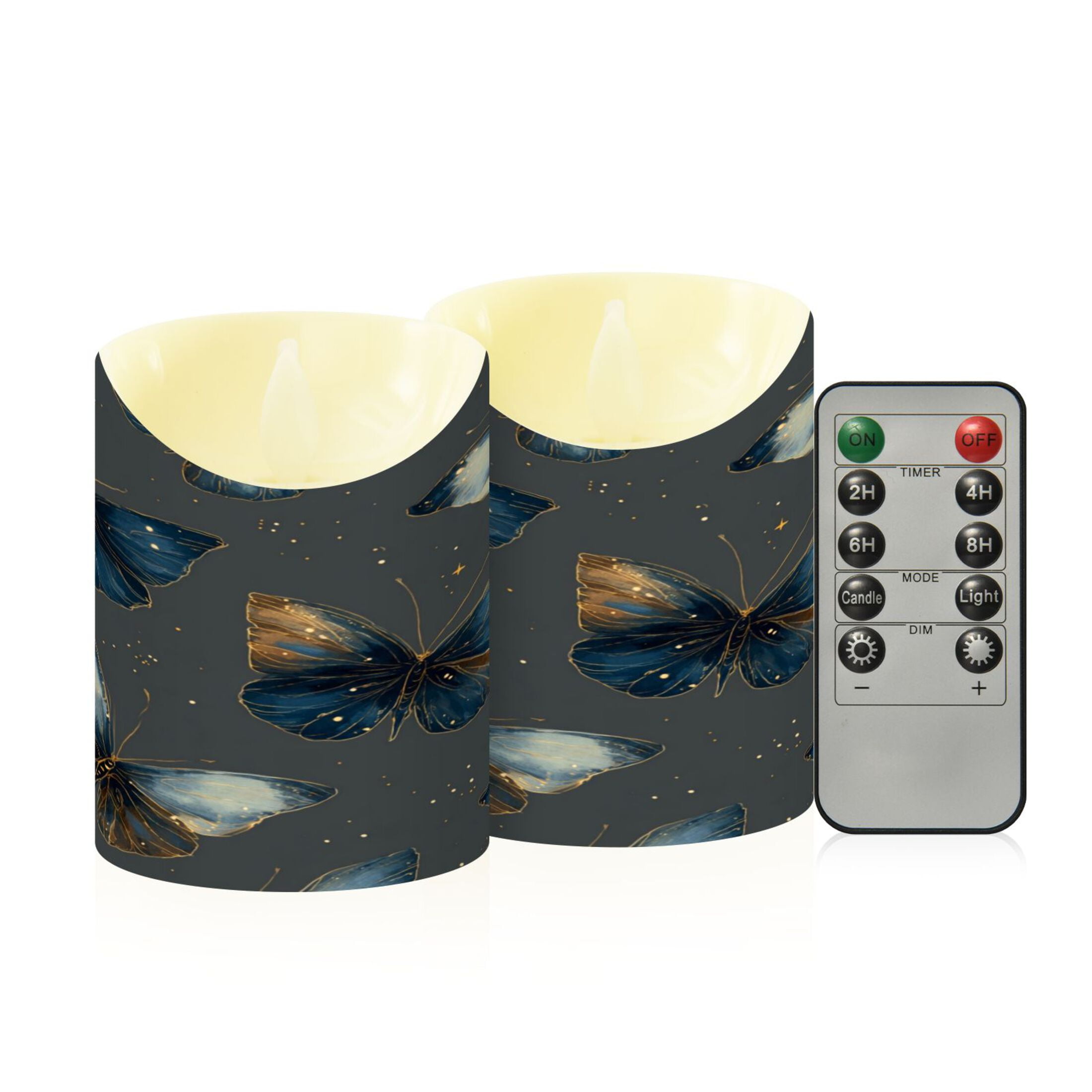 2 PCS Tilted Flameless Candles Flickering LED Lights Battery Operated ...