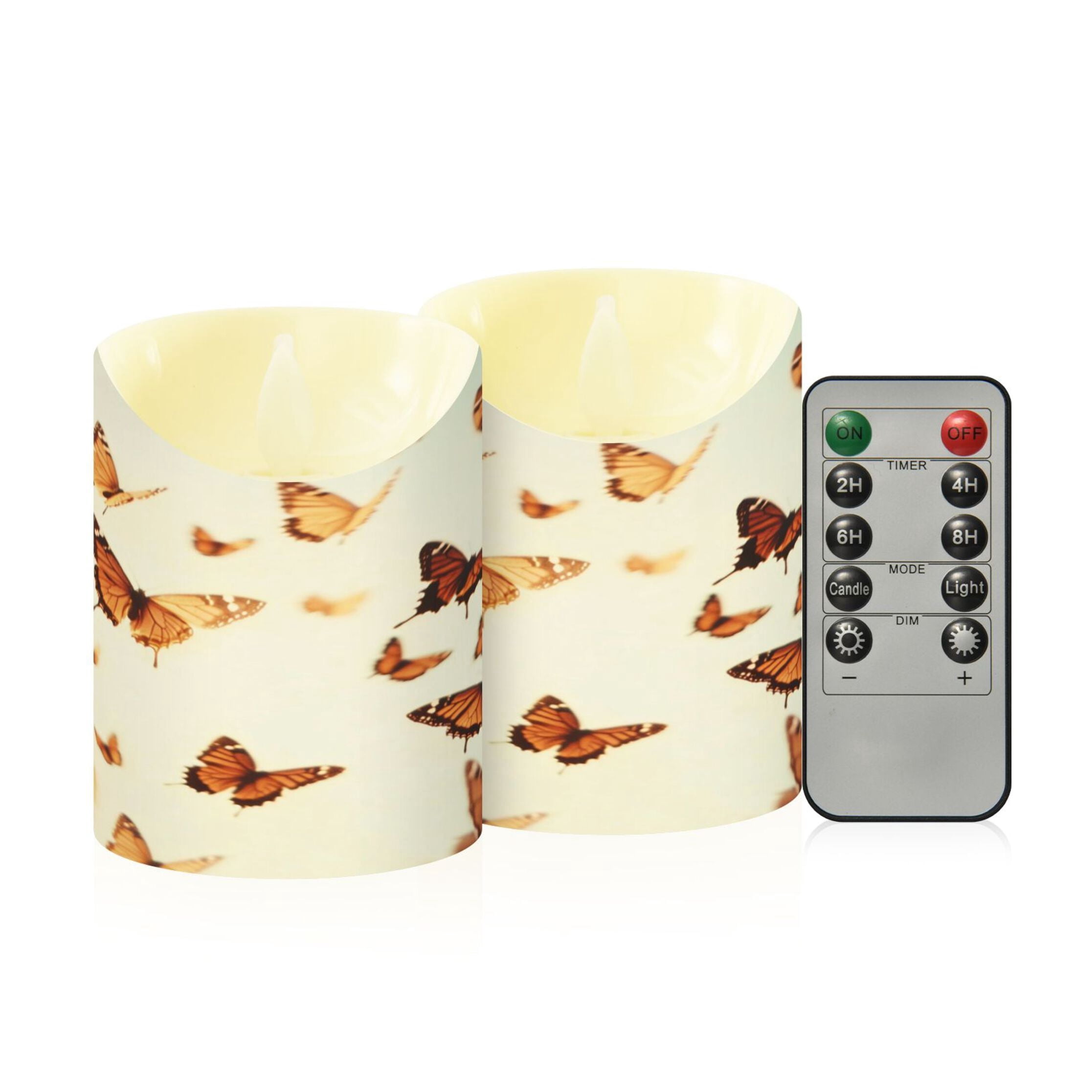 2 PCS Tilted Flameless Candles Flickering LED Lights Battery Operated ...
