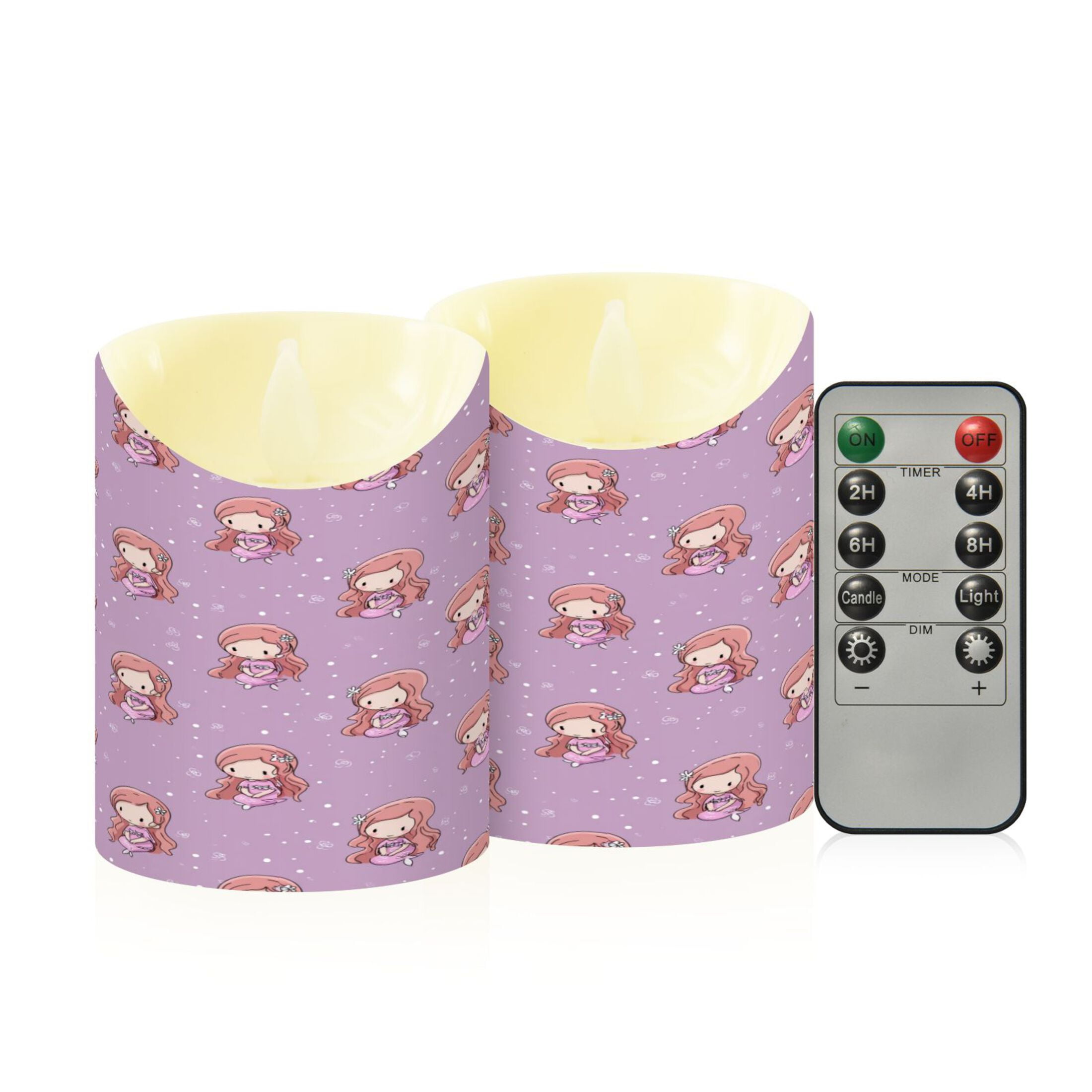 2 PCS Tilted Flameless Candles Flickering LED Lights Battery Operated ...