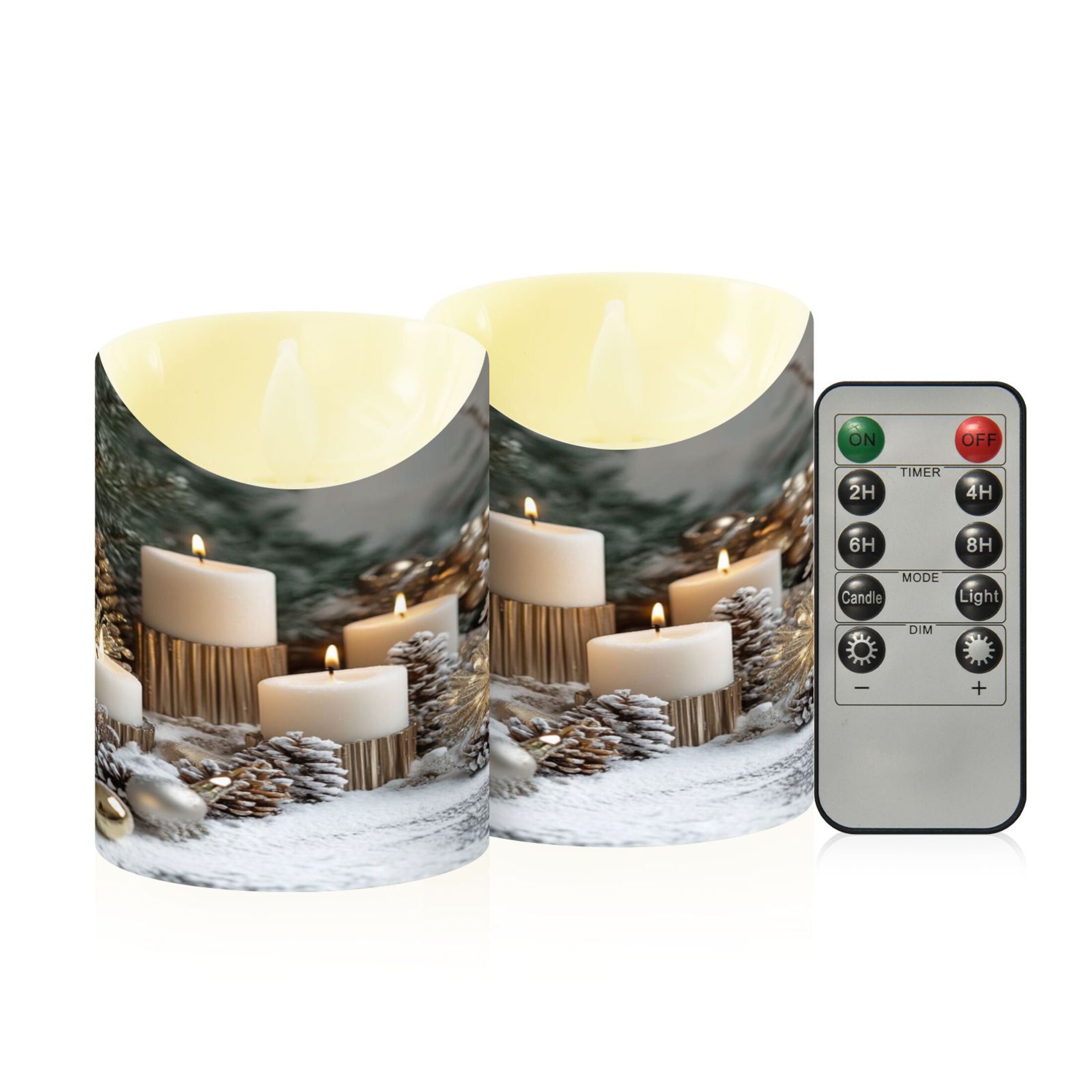 2 PCS Tilted Flameless Candles Flickering LED Lights Battery Operated ...