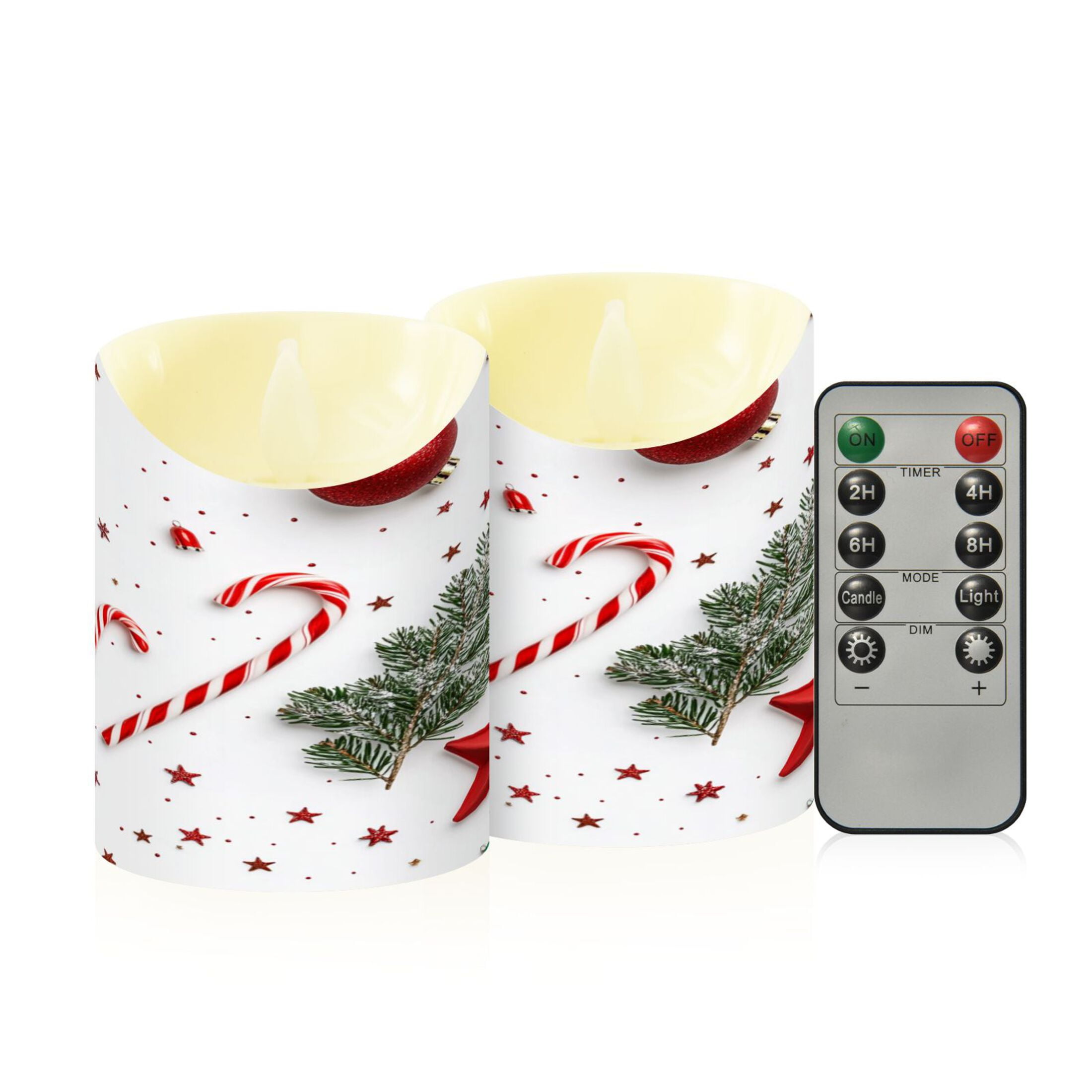 2 PCS Tilted Flameless Candles Flickering LED Lights Battery Operated ...