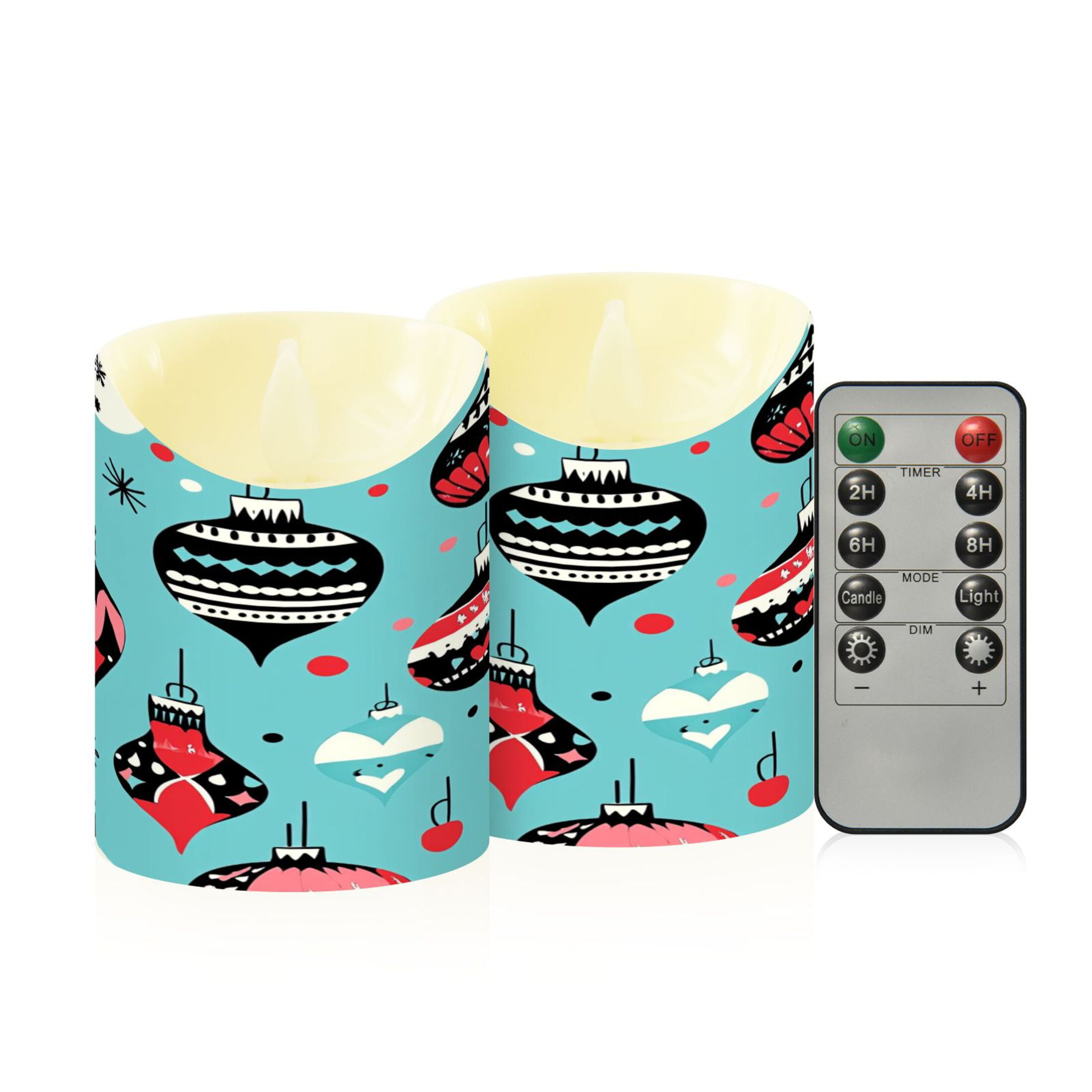 2 PCS Tilted Flameless Candles Flickering LED Lights Battery Operated ...