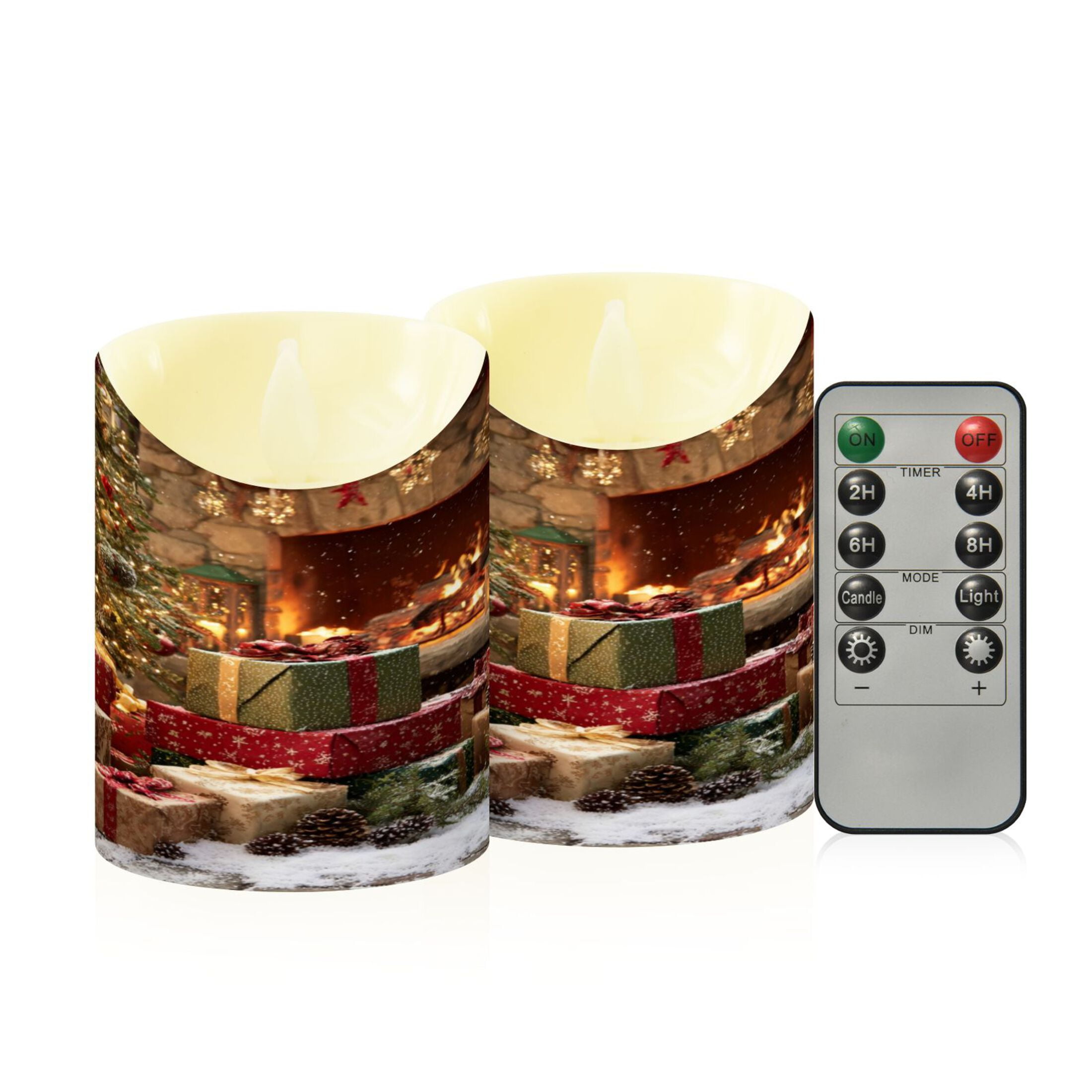2 PCS Tilted Flameless Candles Flickering LED Lights Battery Operated ...