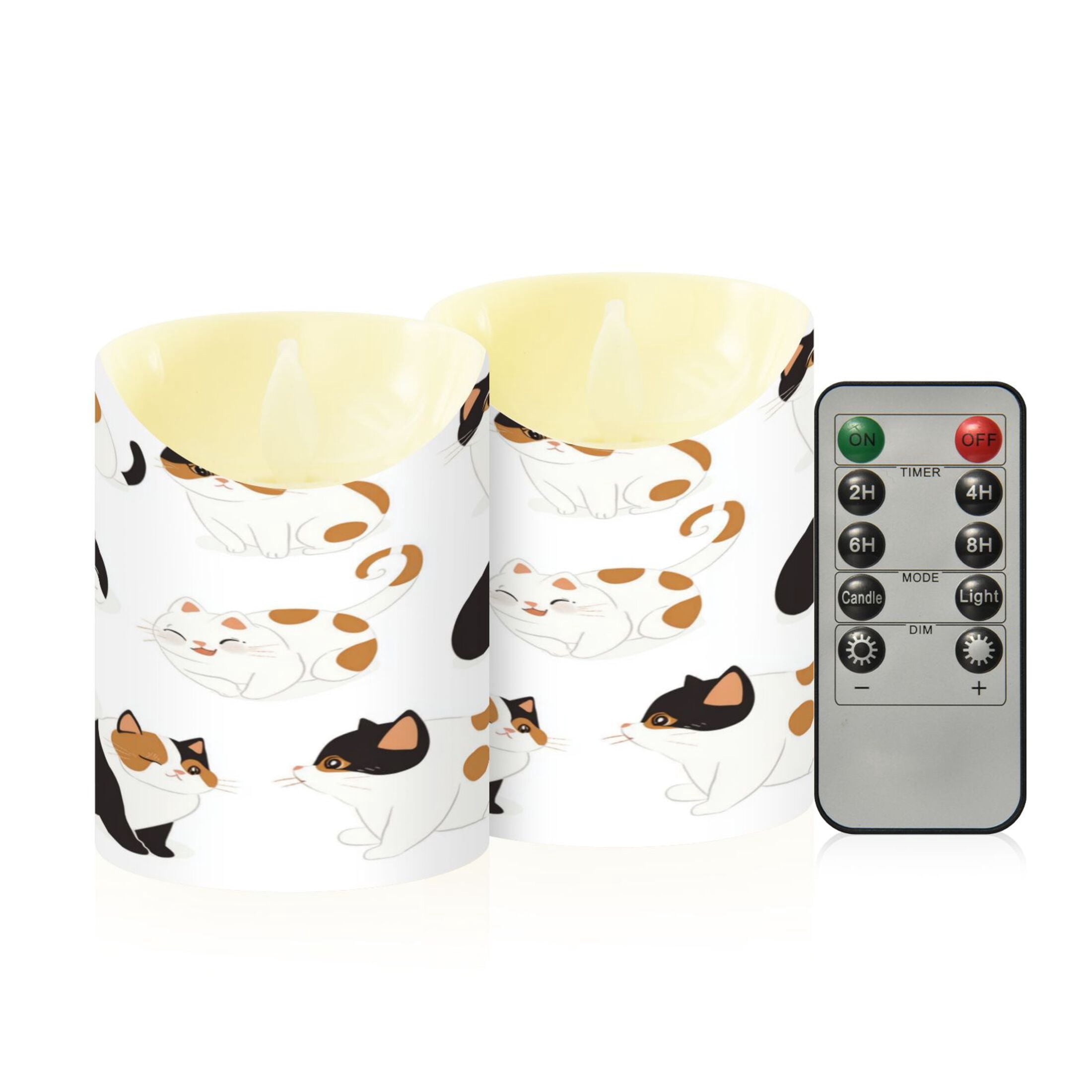 2 PCS Tilted Flameless Candles Flickering LED Lights Battery Operated ...
